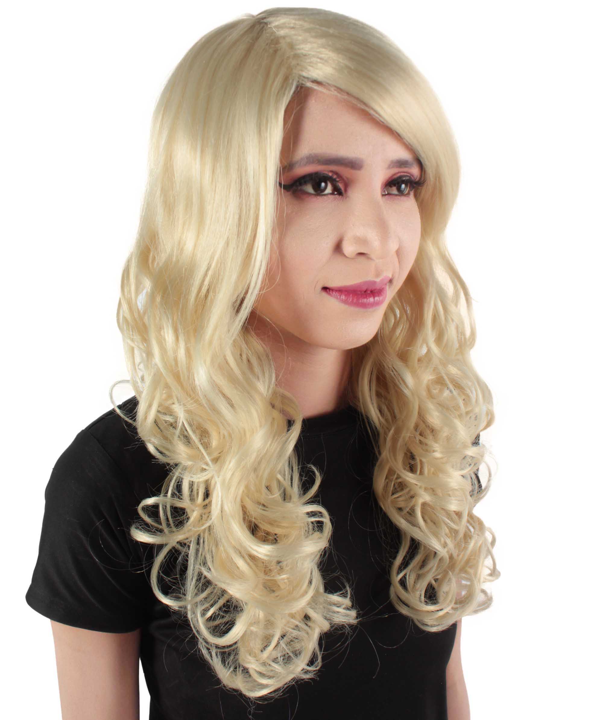 Women's Carnival Mardi Gras Tri-Color Wavy Style Cosplay Wig ...