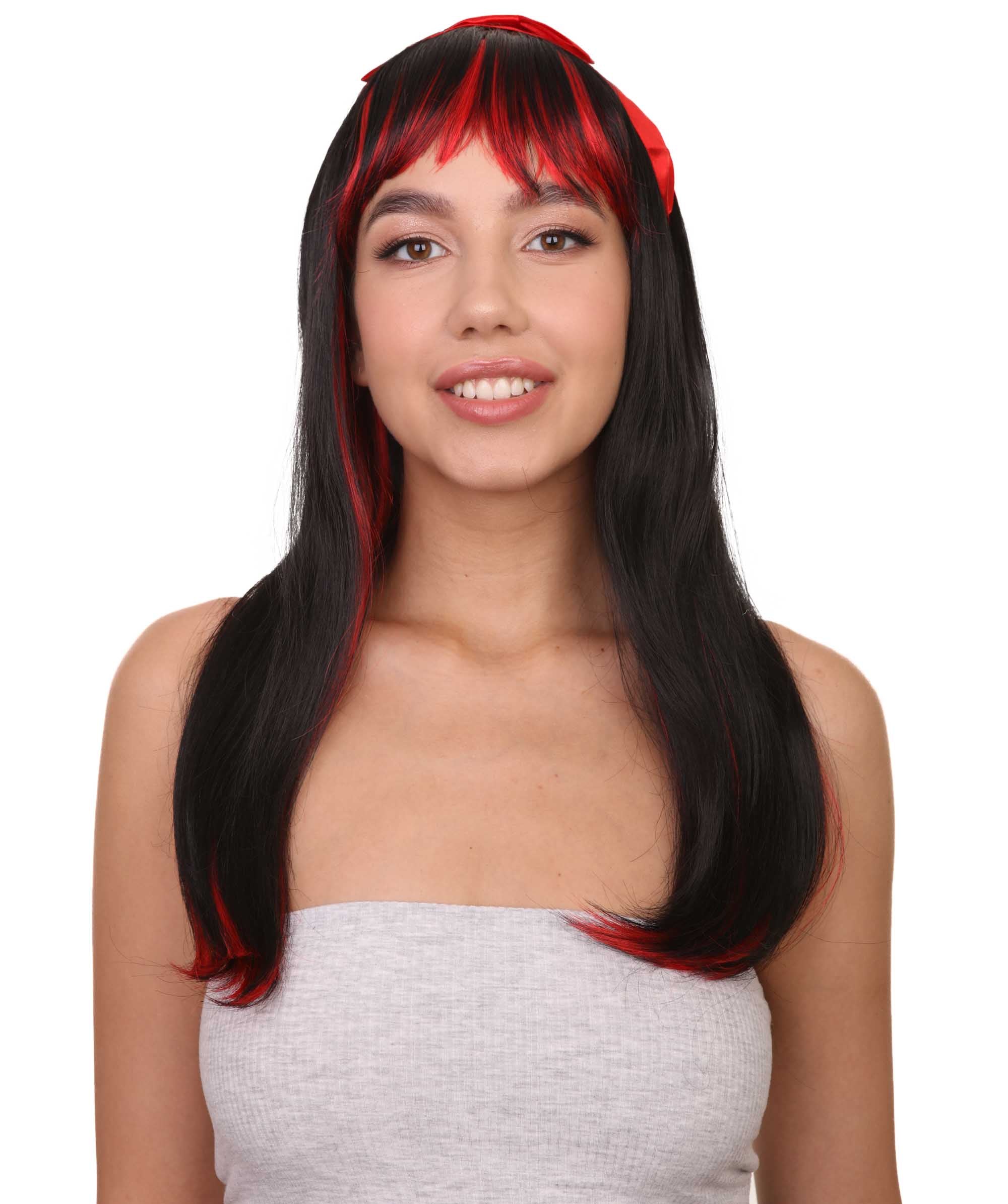 Glam Black Devil Wig | - HalloweenPartyOnline