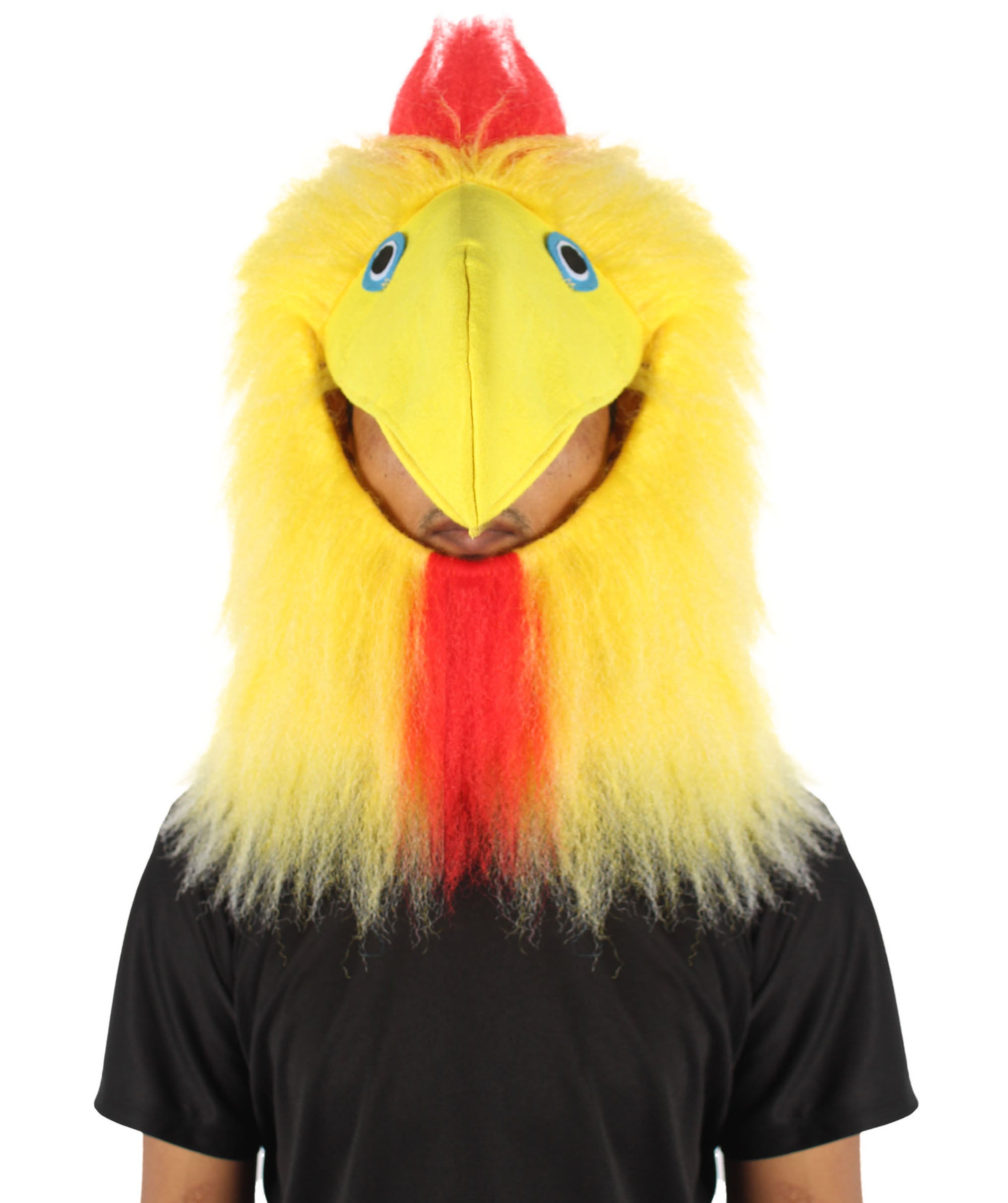Yellow and Red Chicken Mask - HalloweenPartyOnline