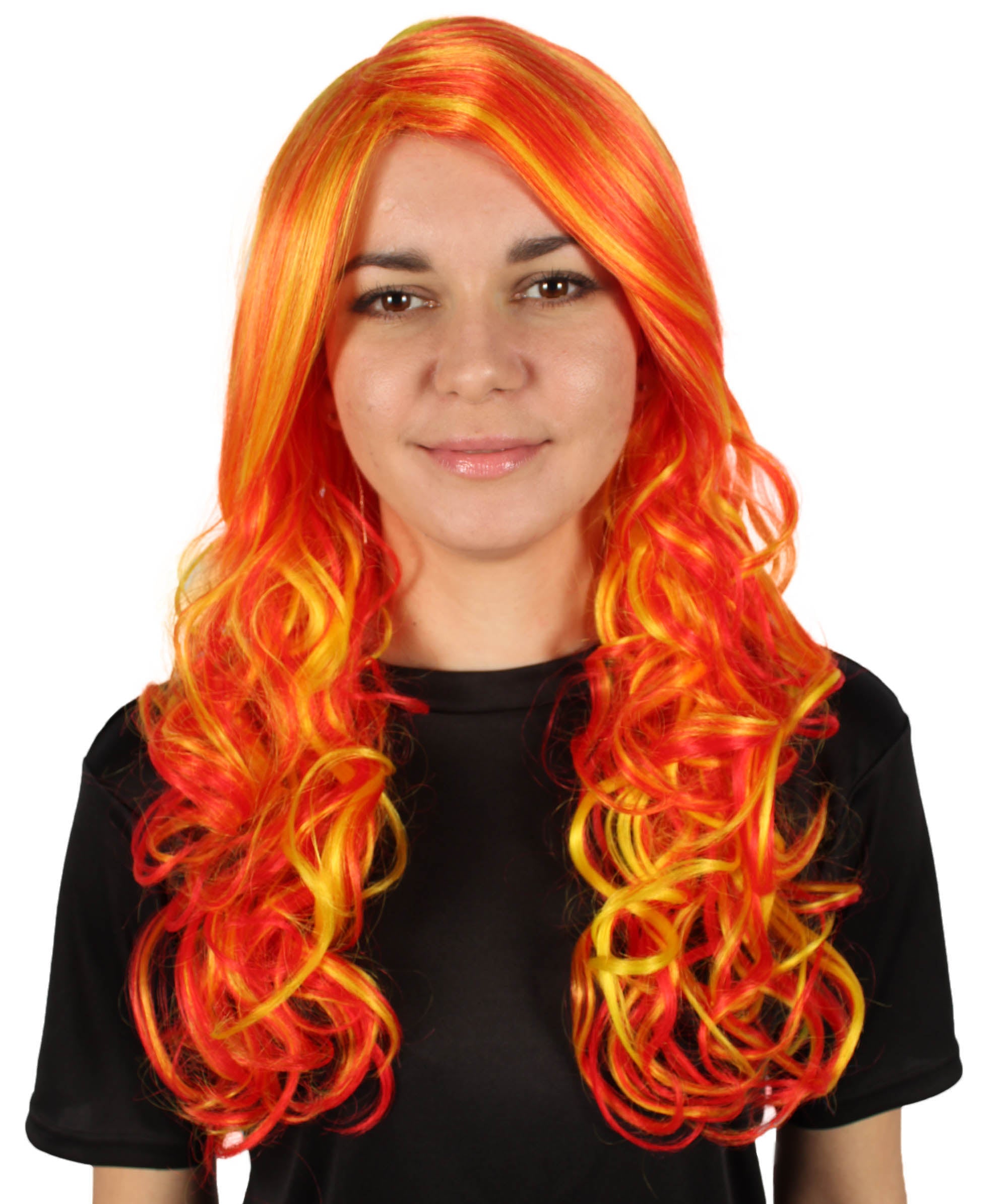 Women's Carnival Mardi Gras Tri-Color Wavy Style Cosplay Wig ...