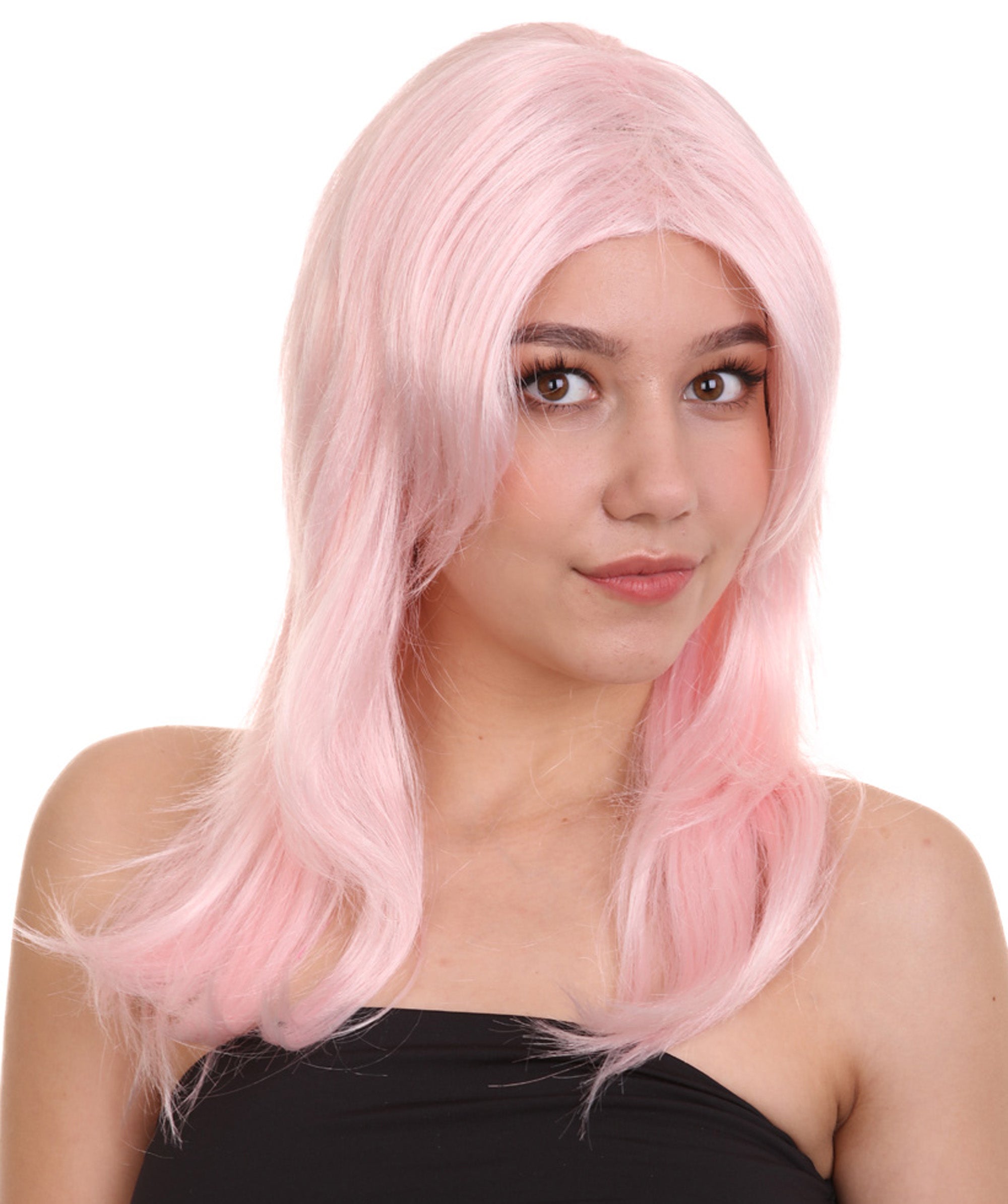 Pastel Pink Jem Women's Wig - HalloweenPartyOnline