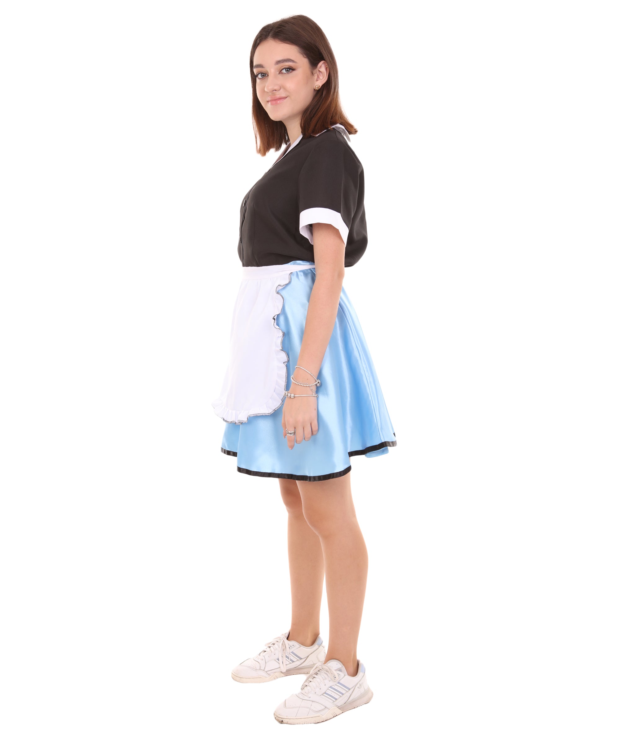 Waitress Costume Blue - HalloweenPartyOnline