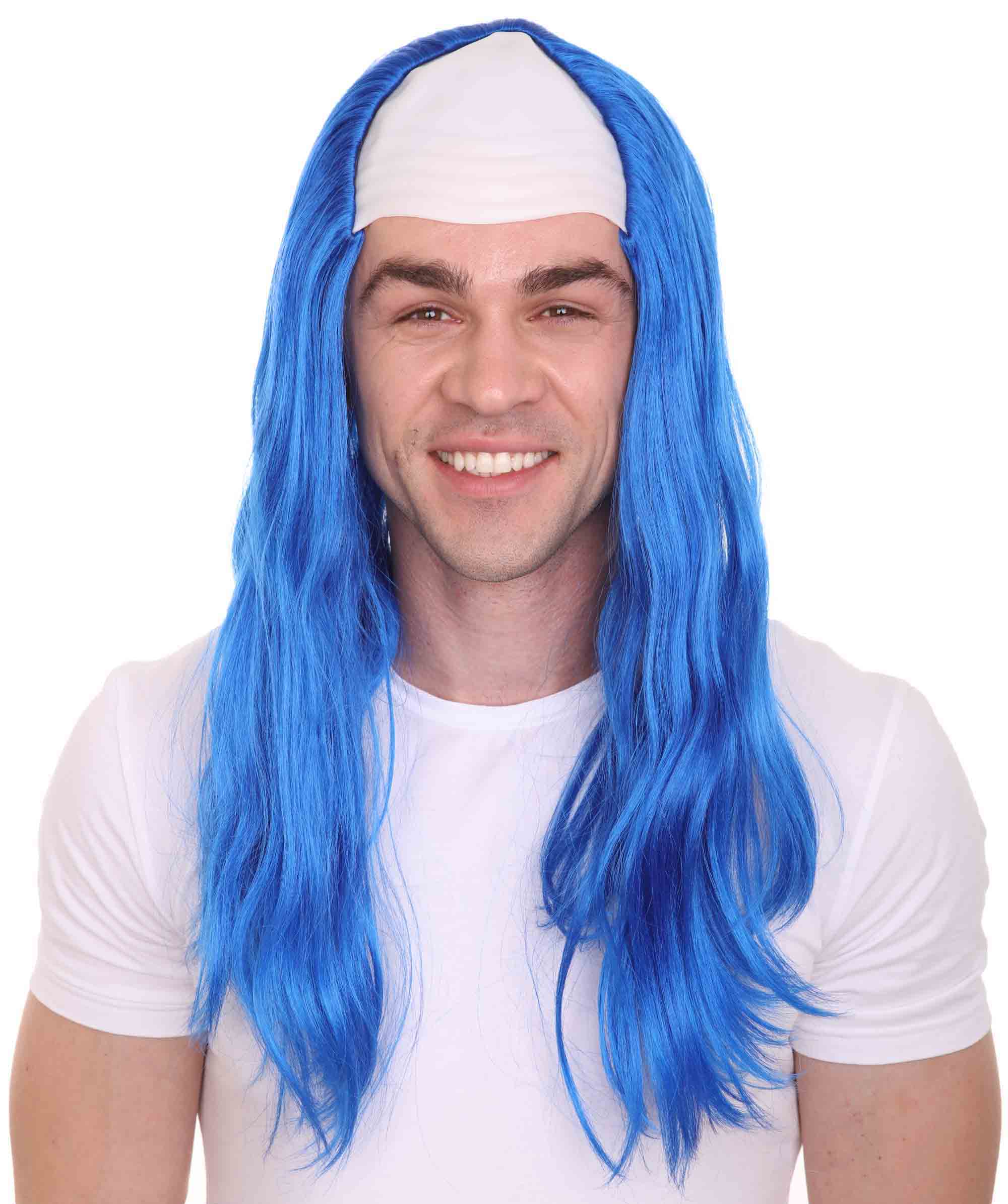 Creepy Clown Blue Scary Wig | - HalloweenPartyOnline