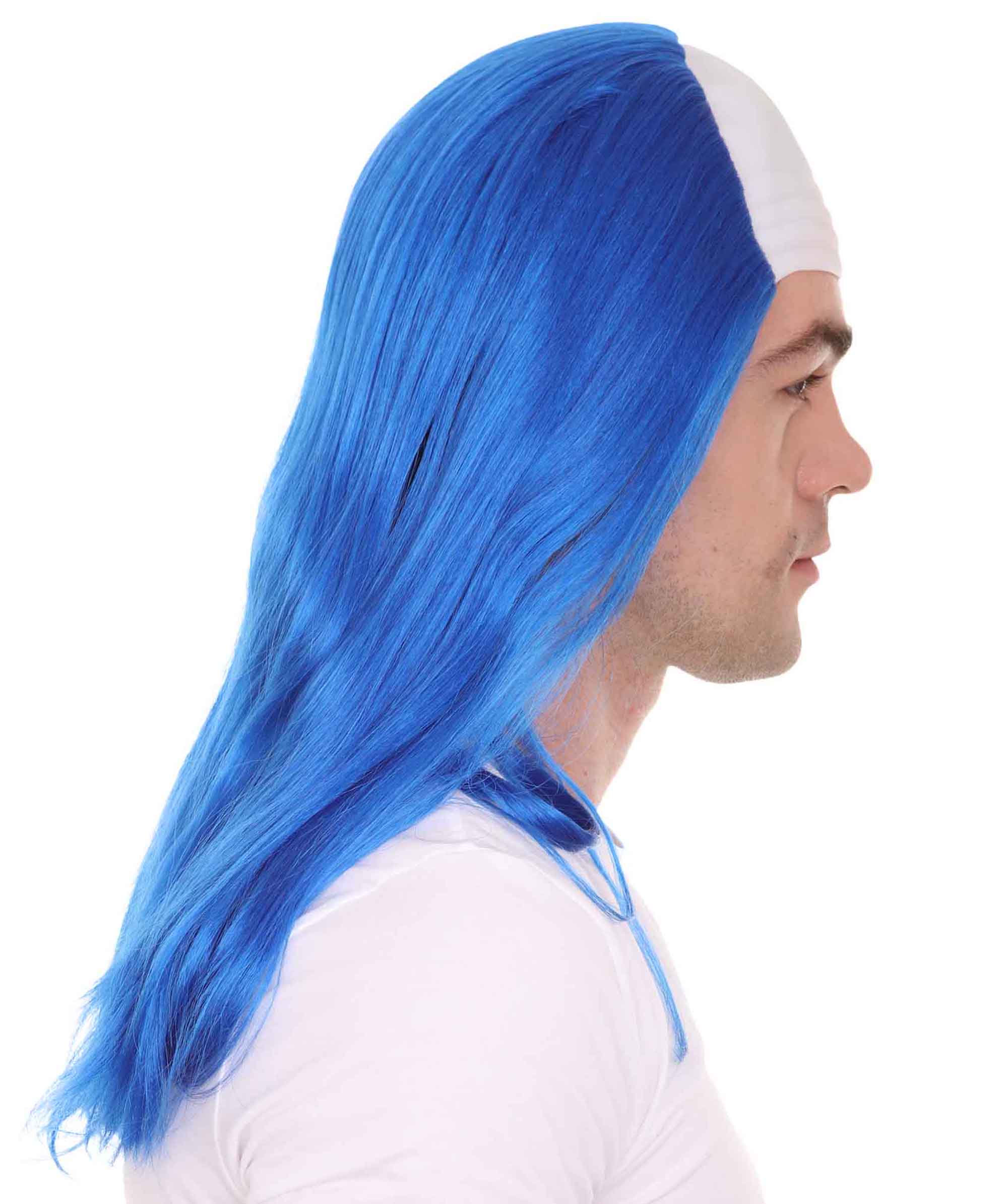 Creepy Clown Blue Scary Wig | - HalloweenPartyOnline