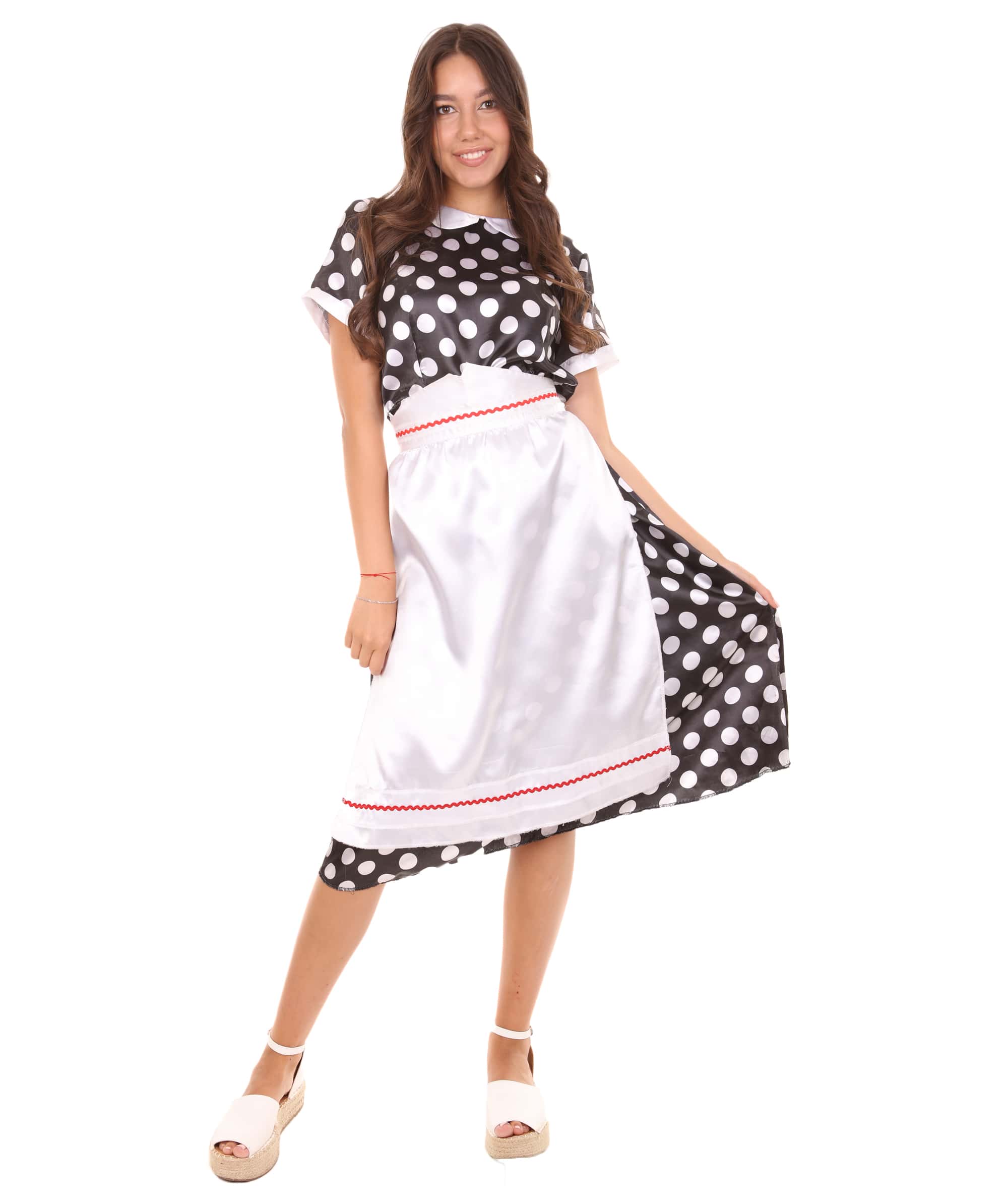Housewife Lucy Polka Dot Costume - HalloweenPartyOnline