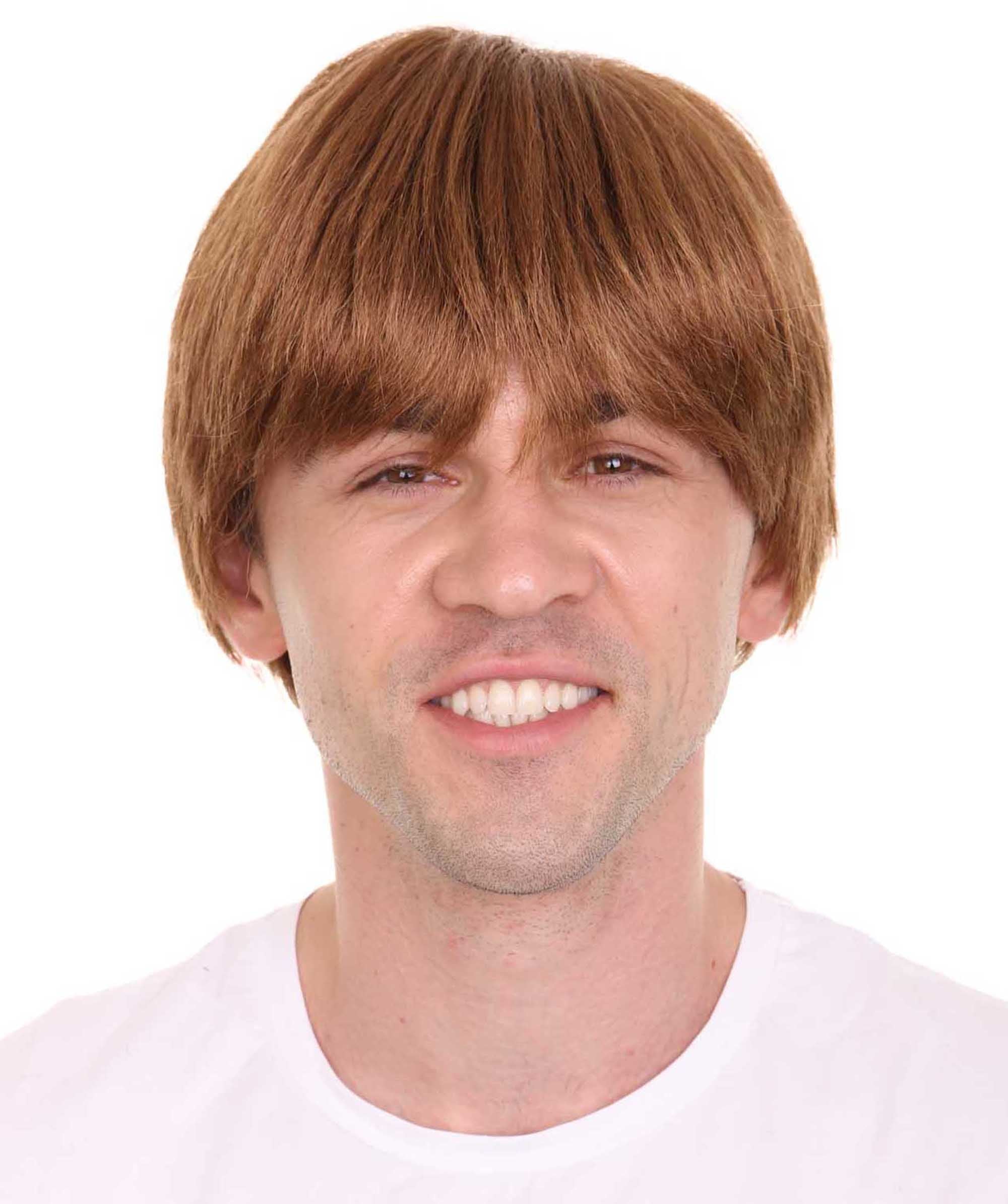 Boy Band Wig | Brown Vintage Wigs | Premium Breathable Capless Cap ...