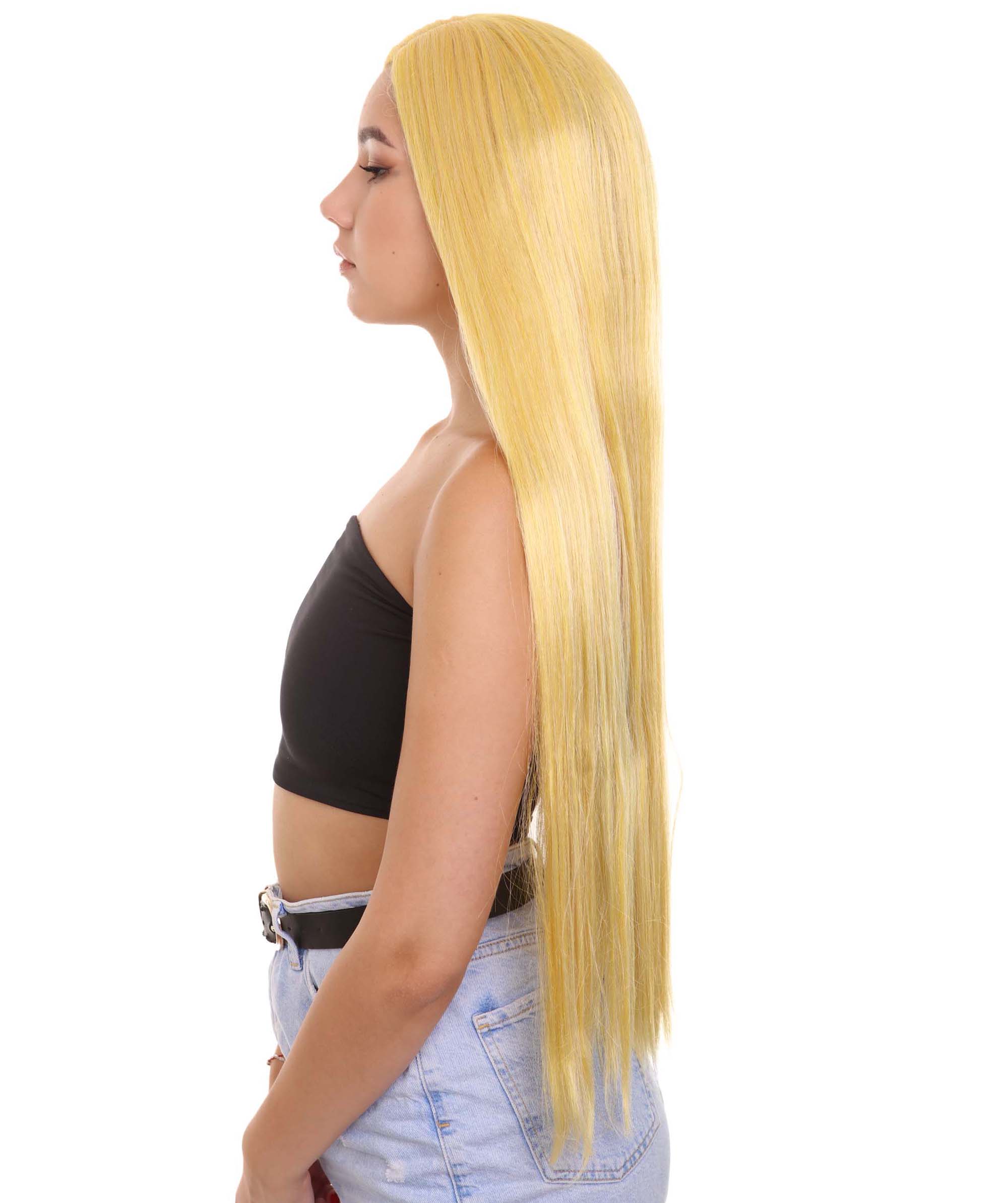 Women's Long Length Blonde Celebrity Wig - Capless Cap Design ...