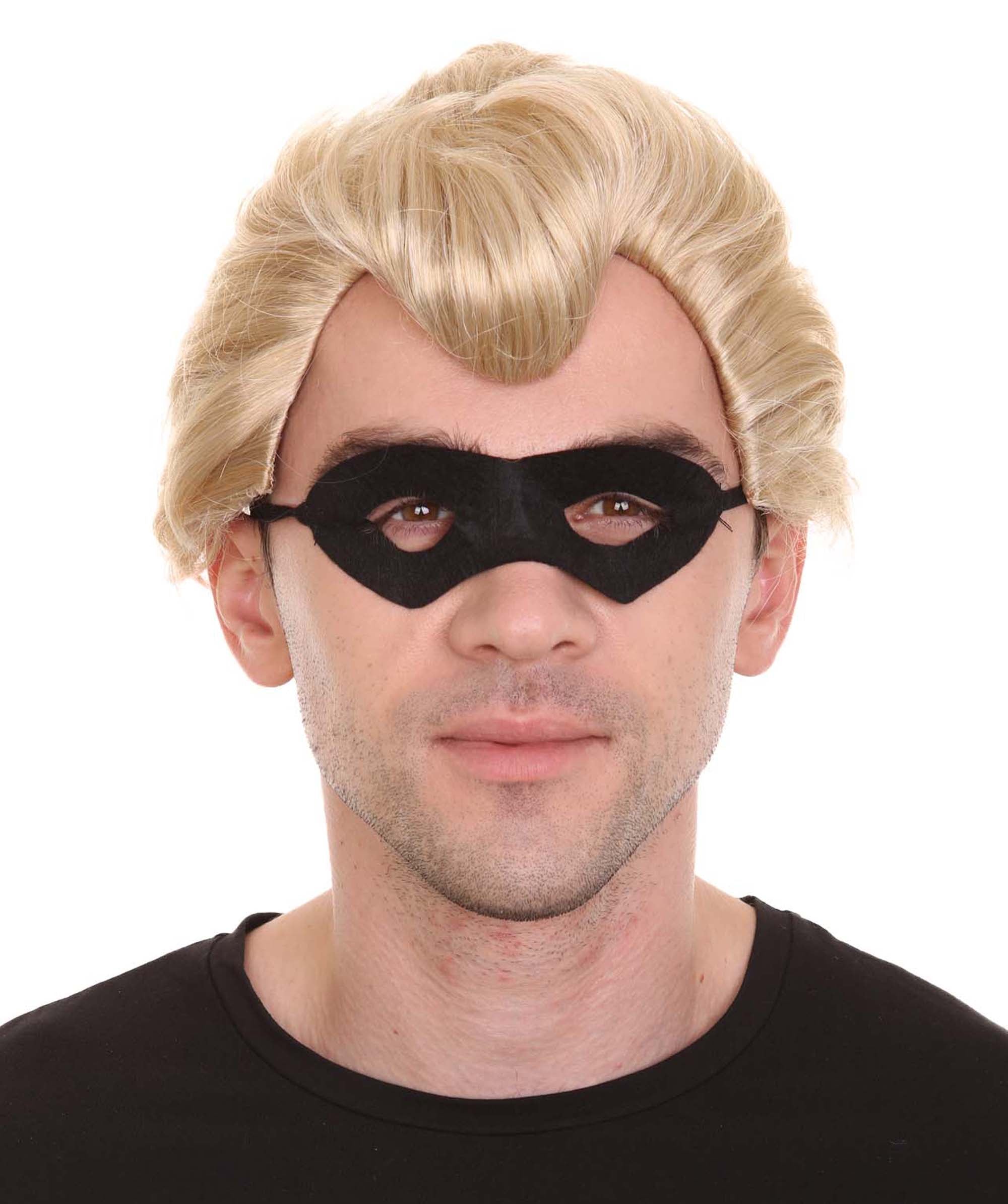 HPO Adult Superhero Family Men's Wig with Mask Set | Multiple Color Co ...
