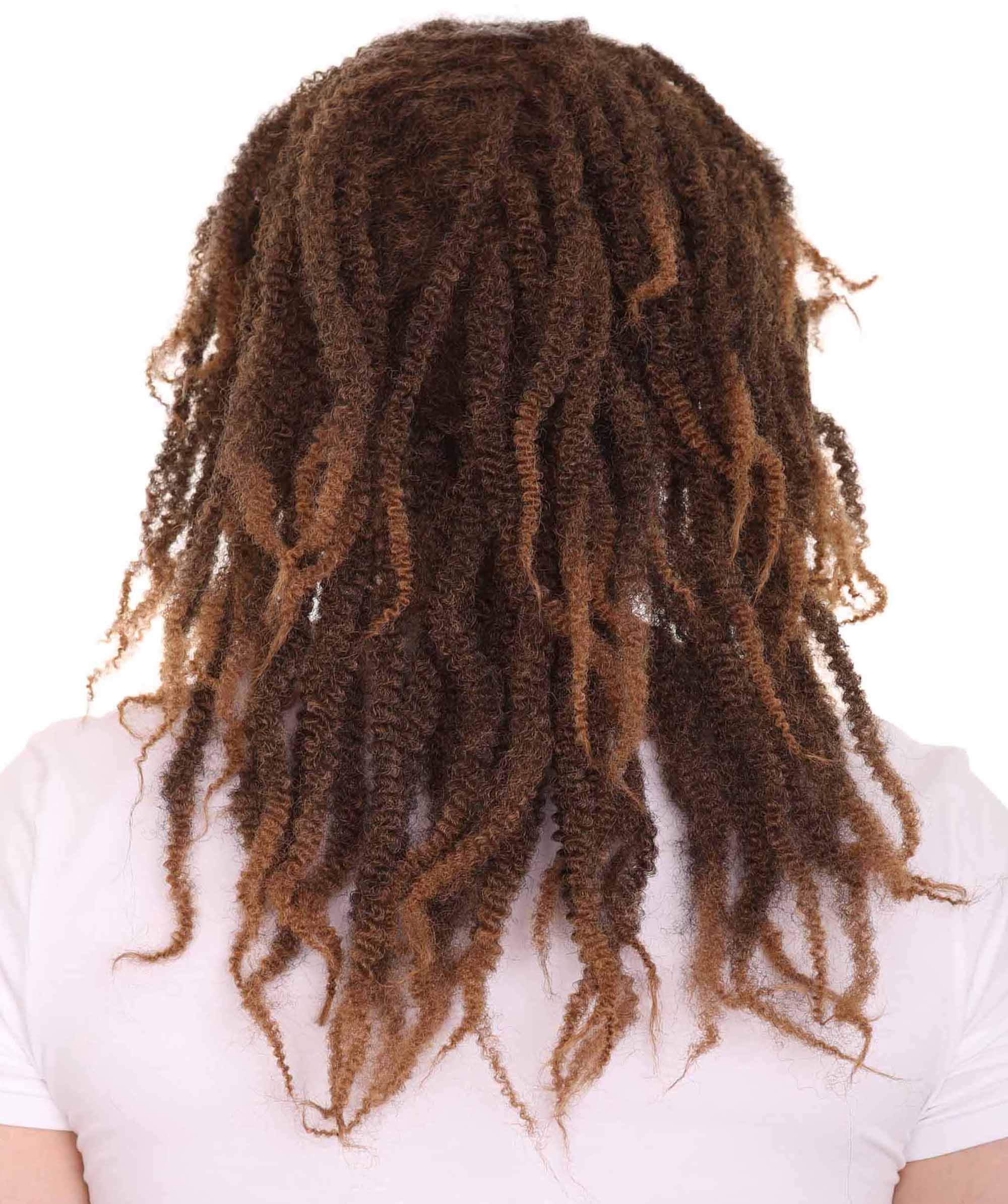Rasta Mens Wig | Brown Cosplay Halloween Wig | Premium Breathable Capl ...