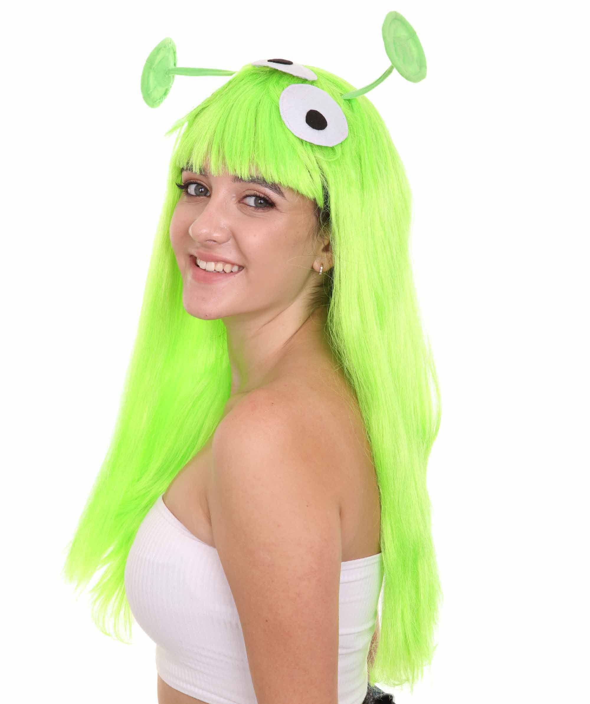 Women's Green TV/Movie Wig | Aliens Wig with 2 Antennaes ...