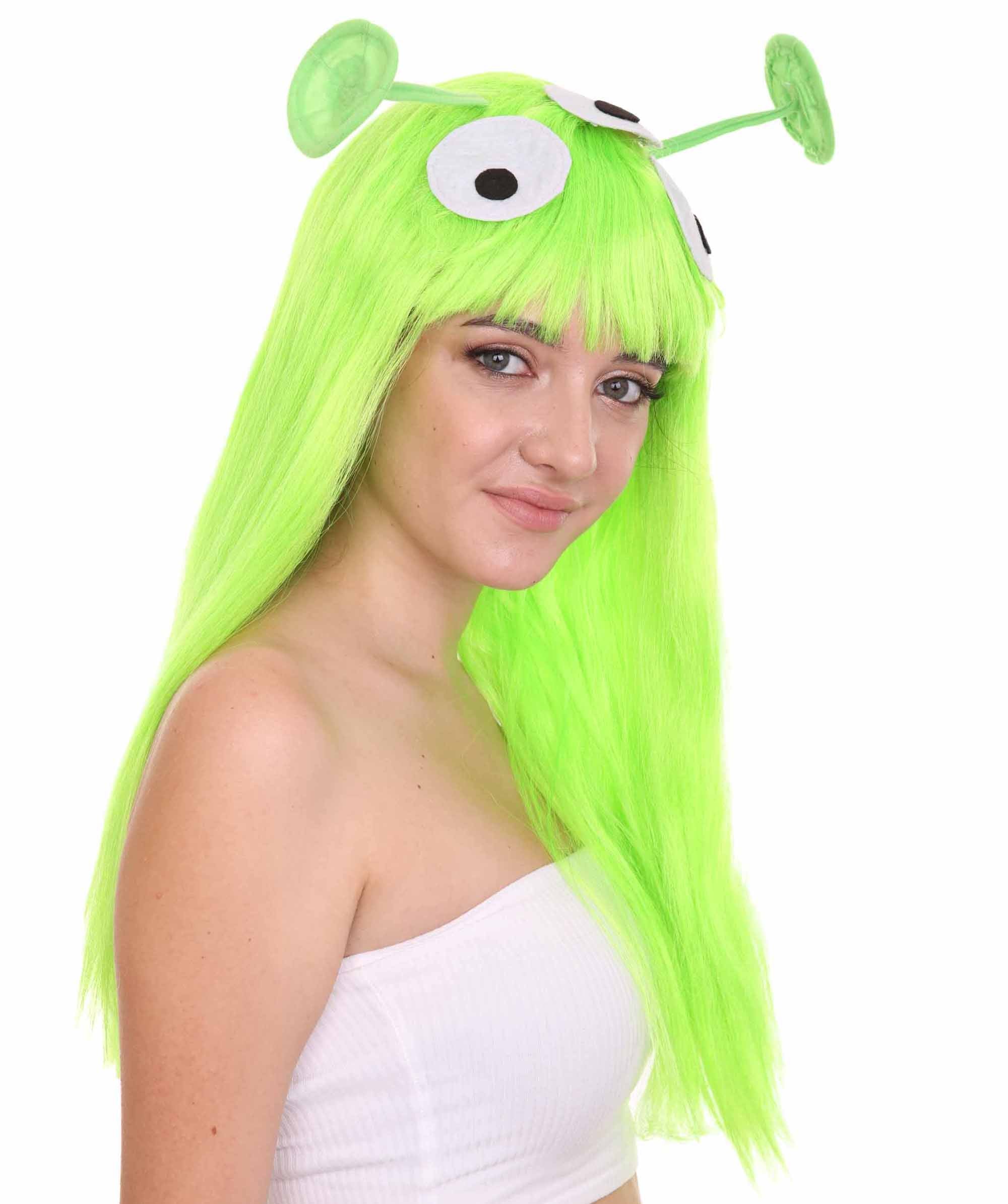 Women's Green TV/Movie Wig | Aliens Wig with 2 Antennaes ...