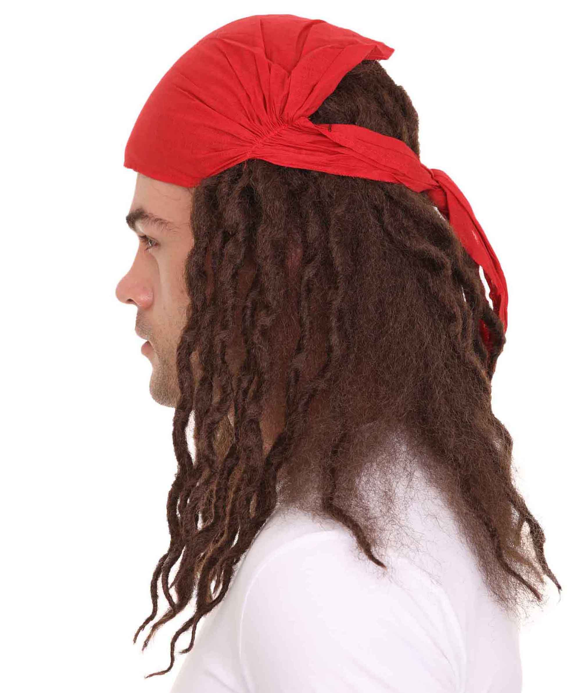 Authentic Pirate Captain Dread lock Wig With Red Cap | HPO ...
