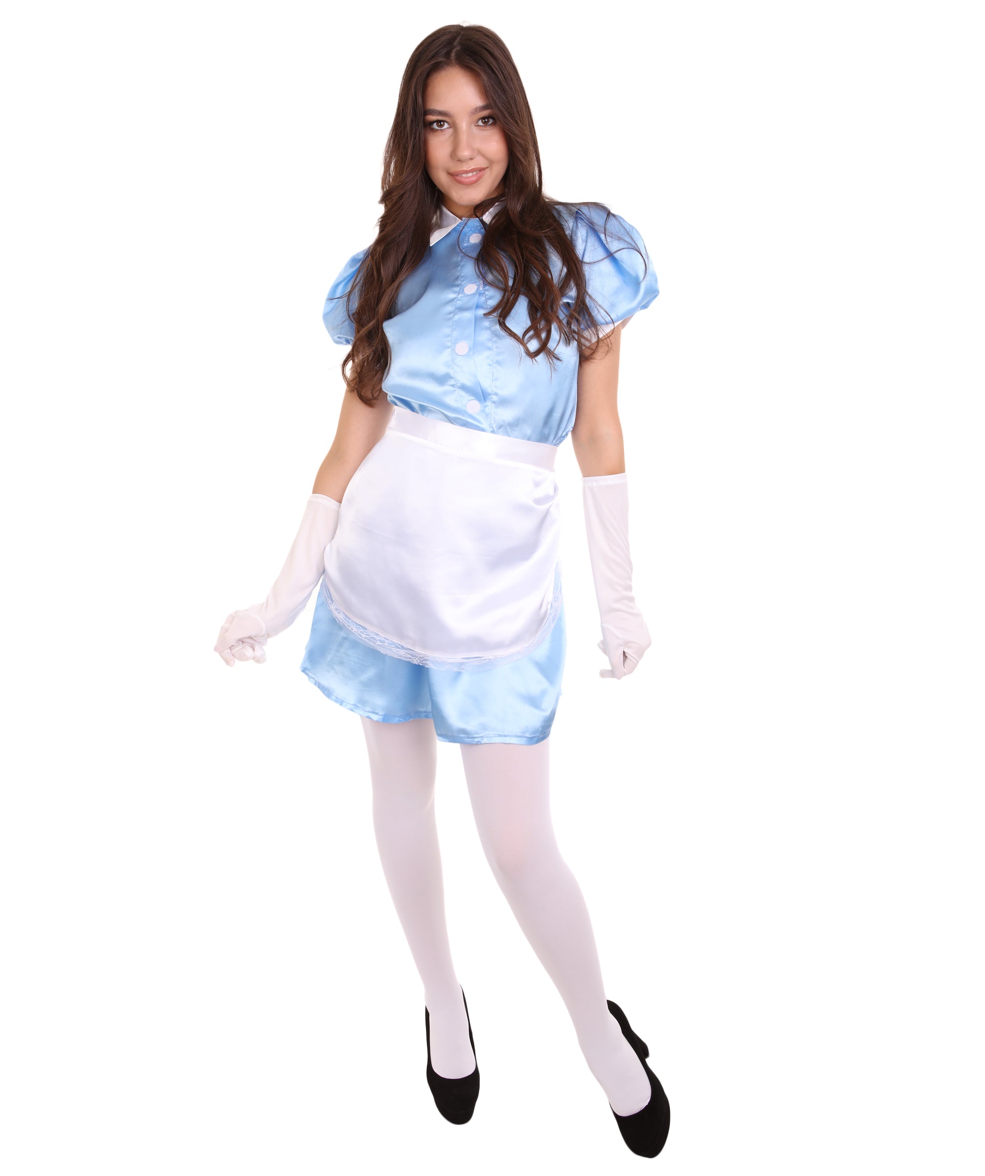 Medium Blue French Maid costume - HalloweenPartyOnline