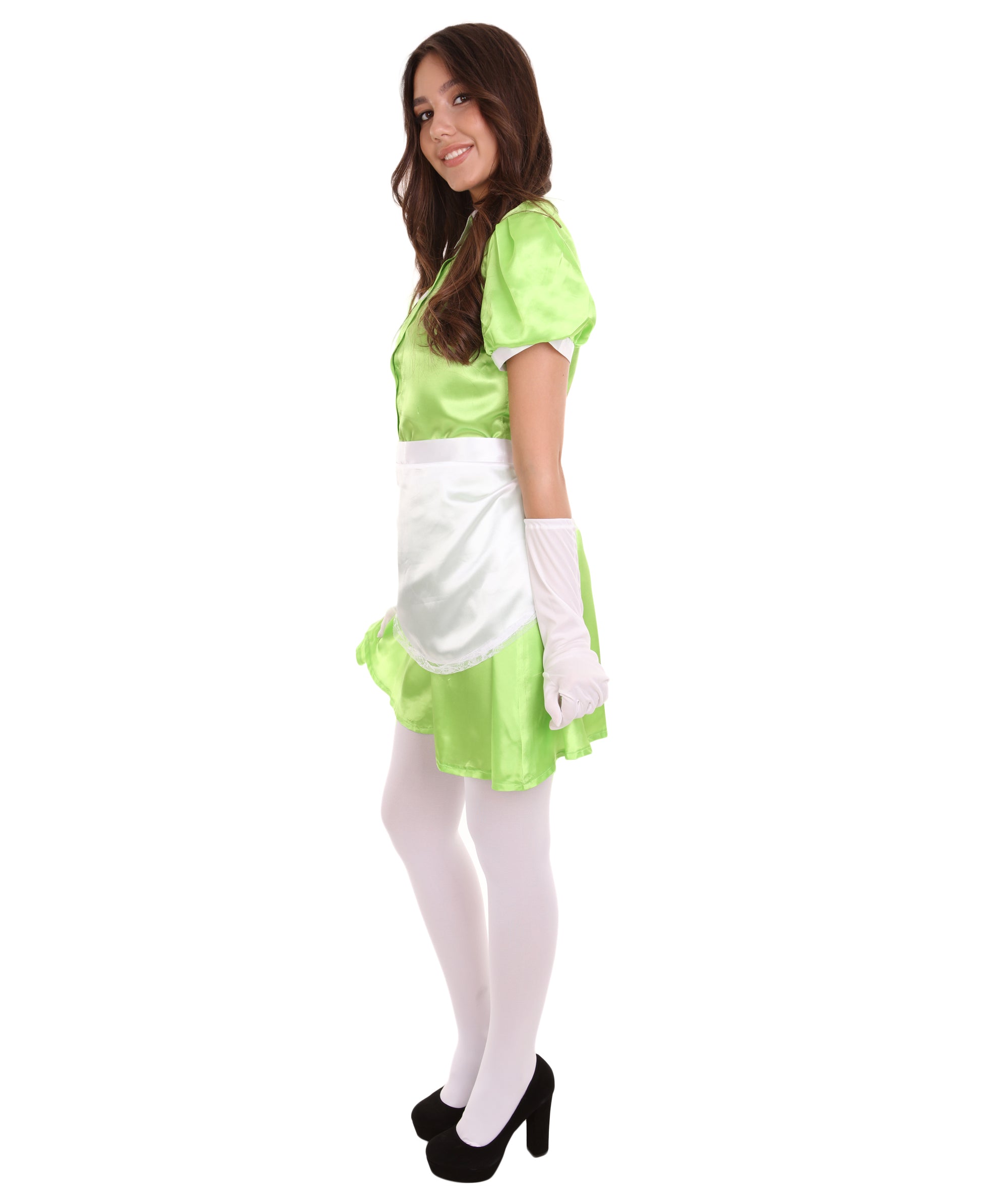 Lime Maid Uniform Costume - HalloweenPartyOnline