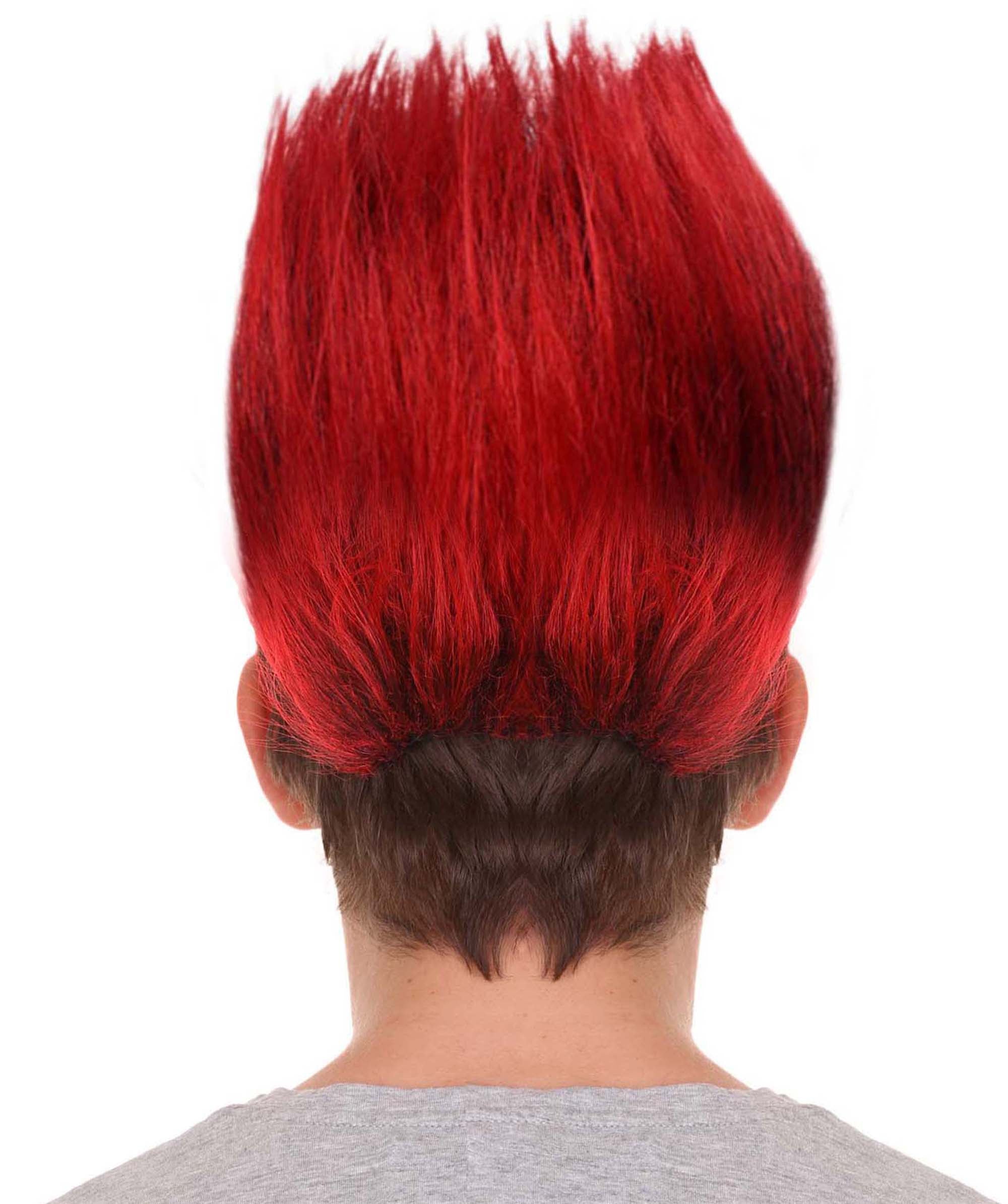 Mohawk Wig | Red & Black Halloween Wig - HalloweenPartyOnline