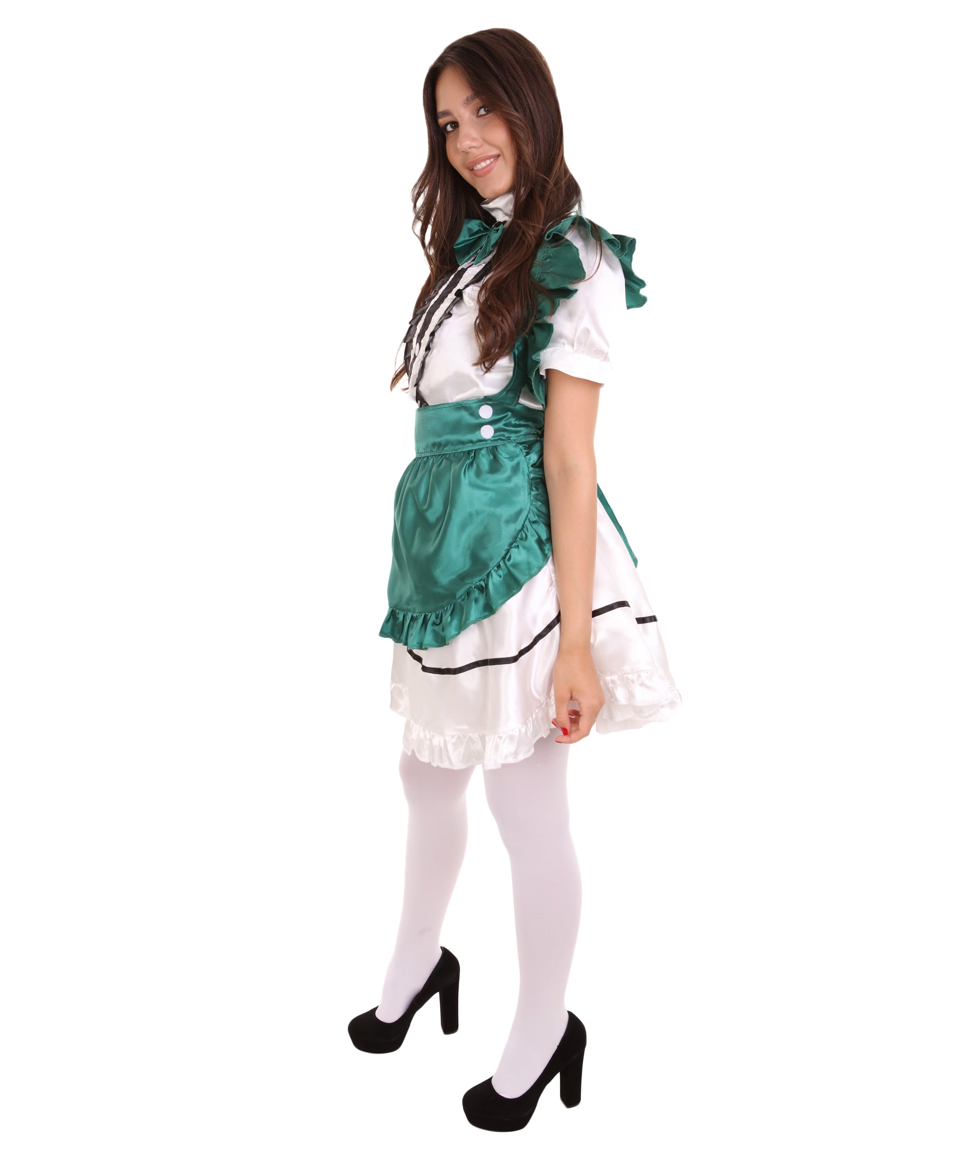 Dark Green Maid Costume - HalloweenPartyOnline
