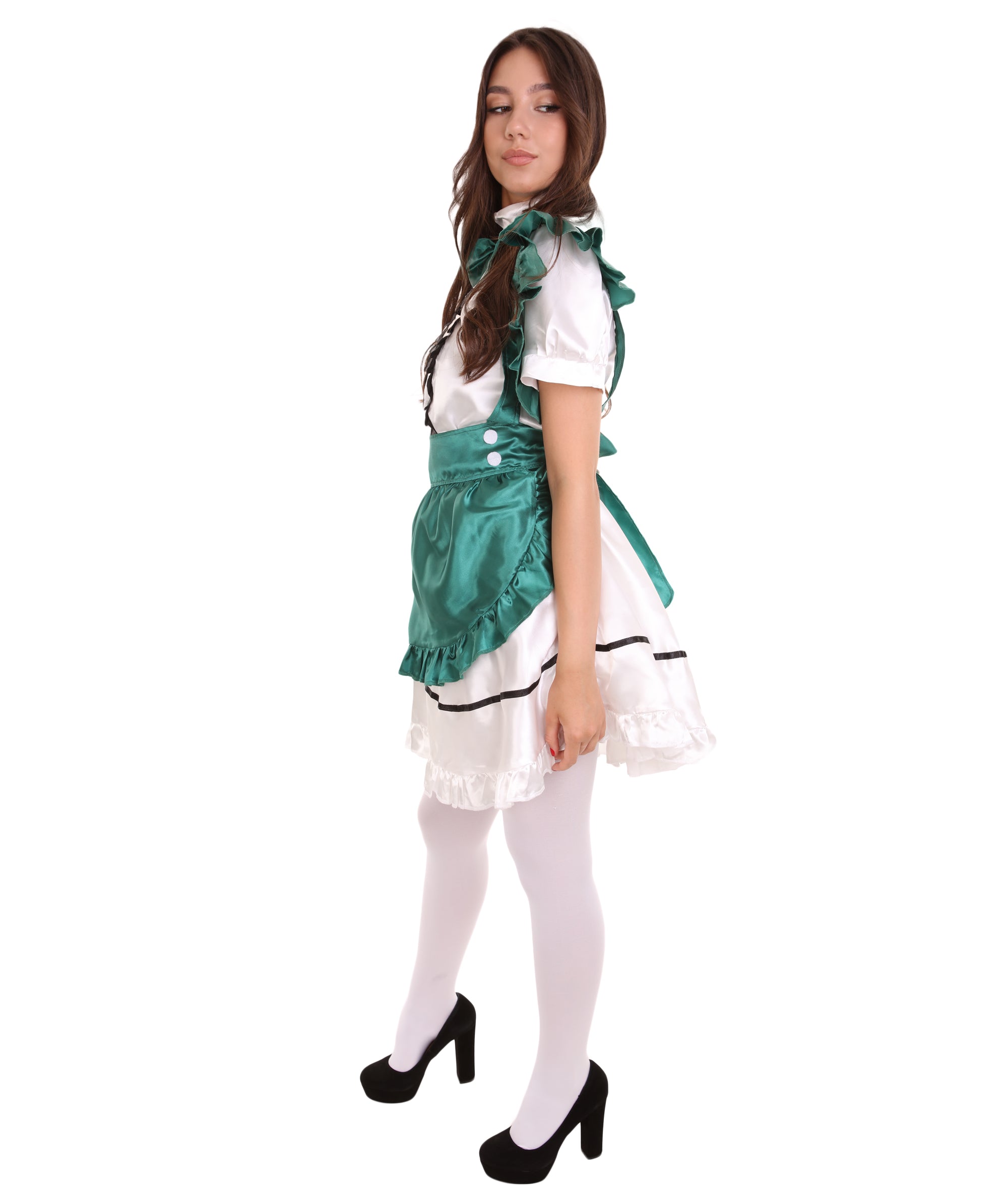 Dark Green Maid Costume - HalloweenPartyOnline
