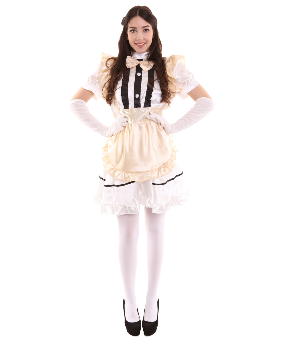 French Maid Copper Uniform Costume - HalloweenPartyOnline