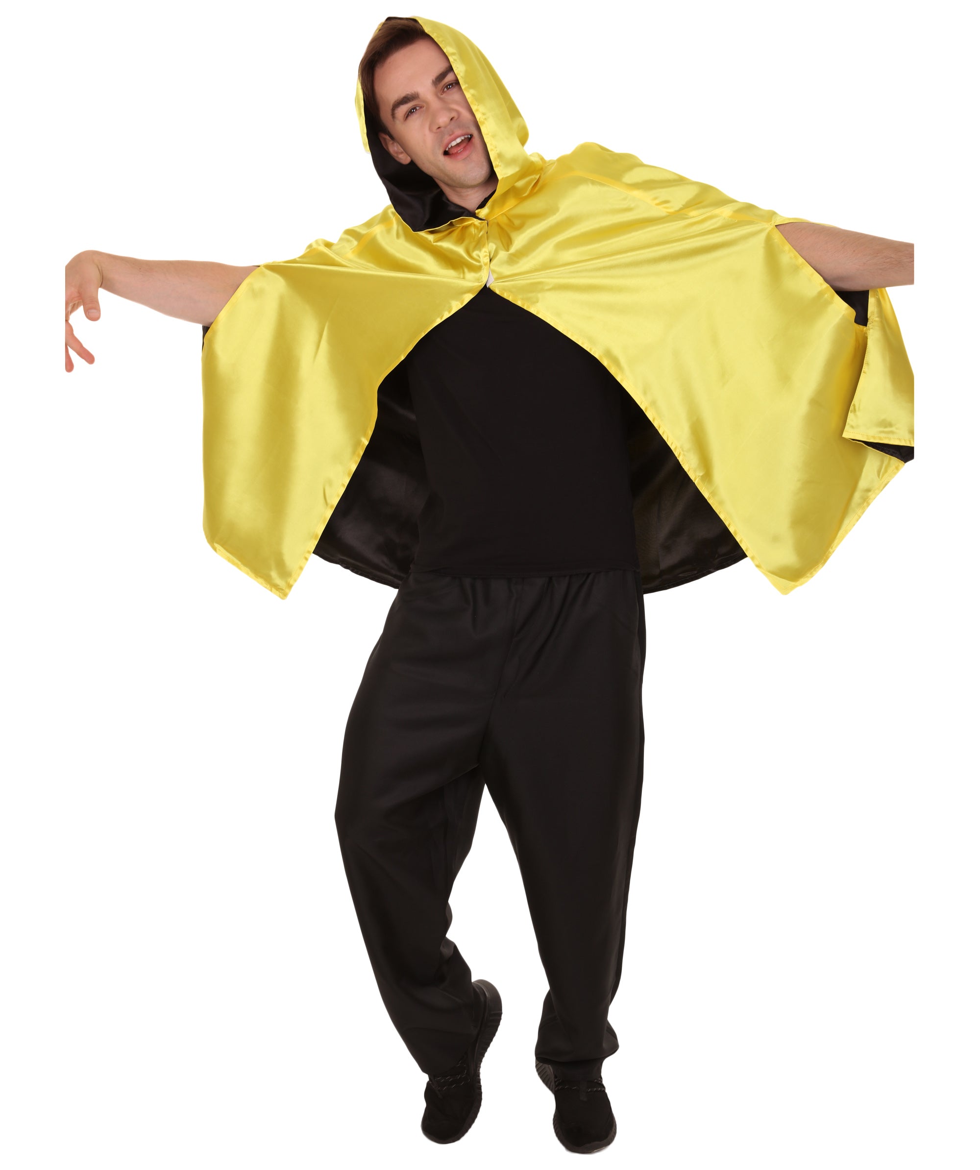 Adult Men's Reversible Hooded Short Cape Costume | HPO ...