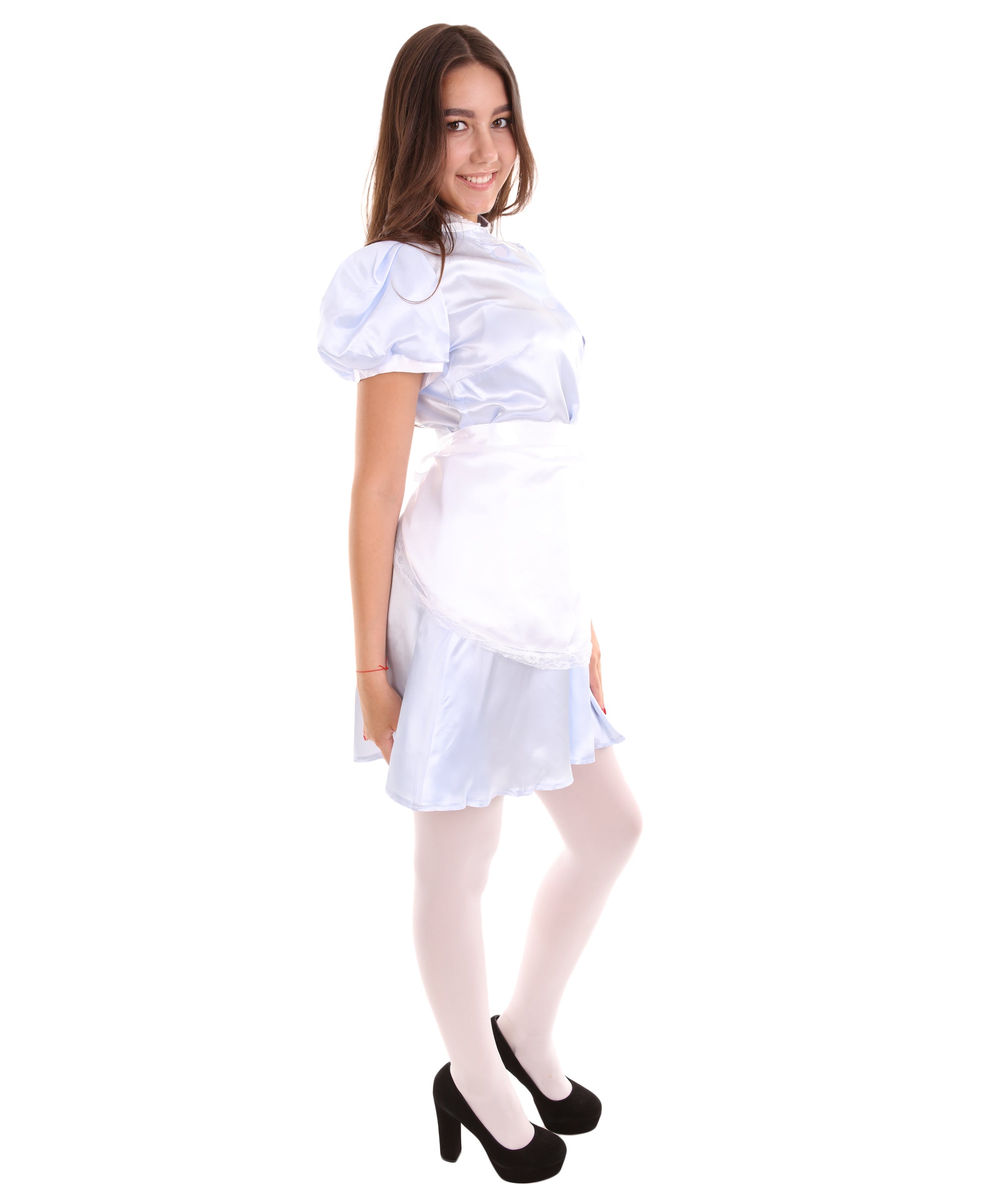 Light Blue French Maid Costume - HalloweenPartyOnline