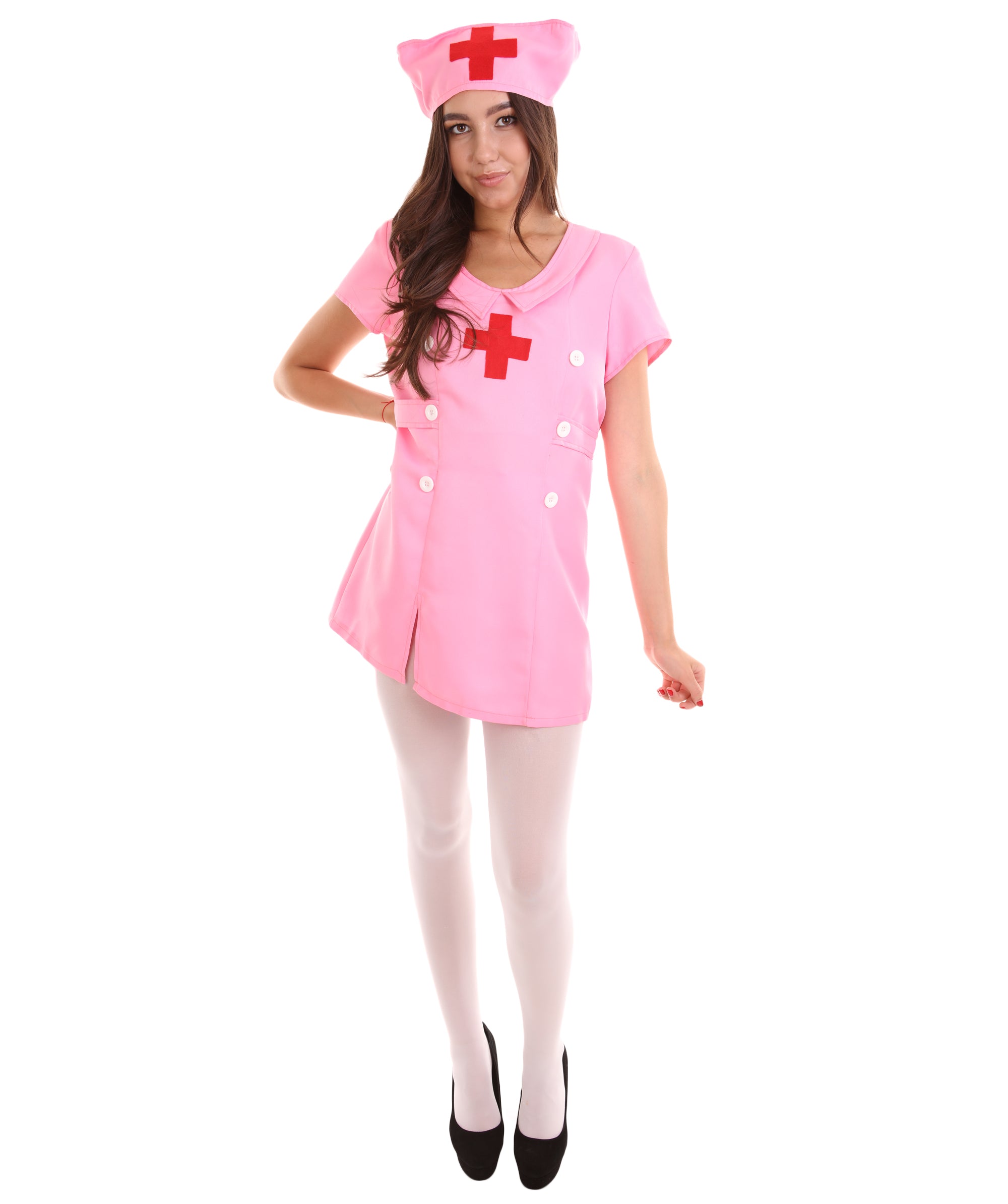 Pink Nurse Costume - HalloweenPartyOnline