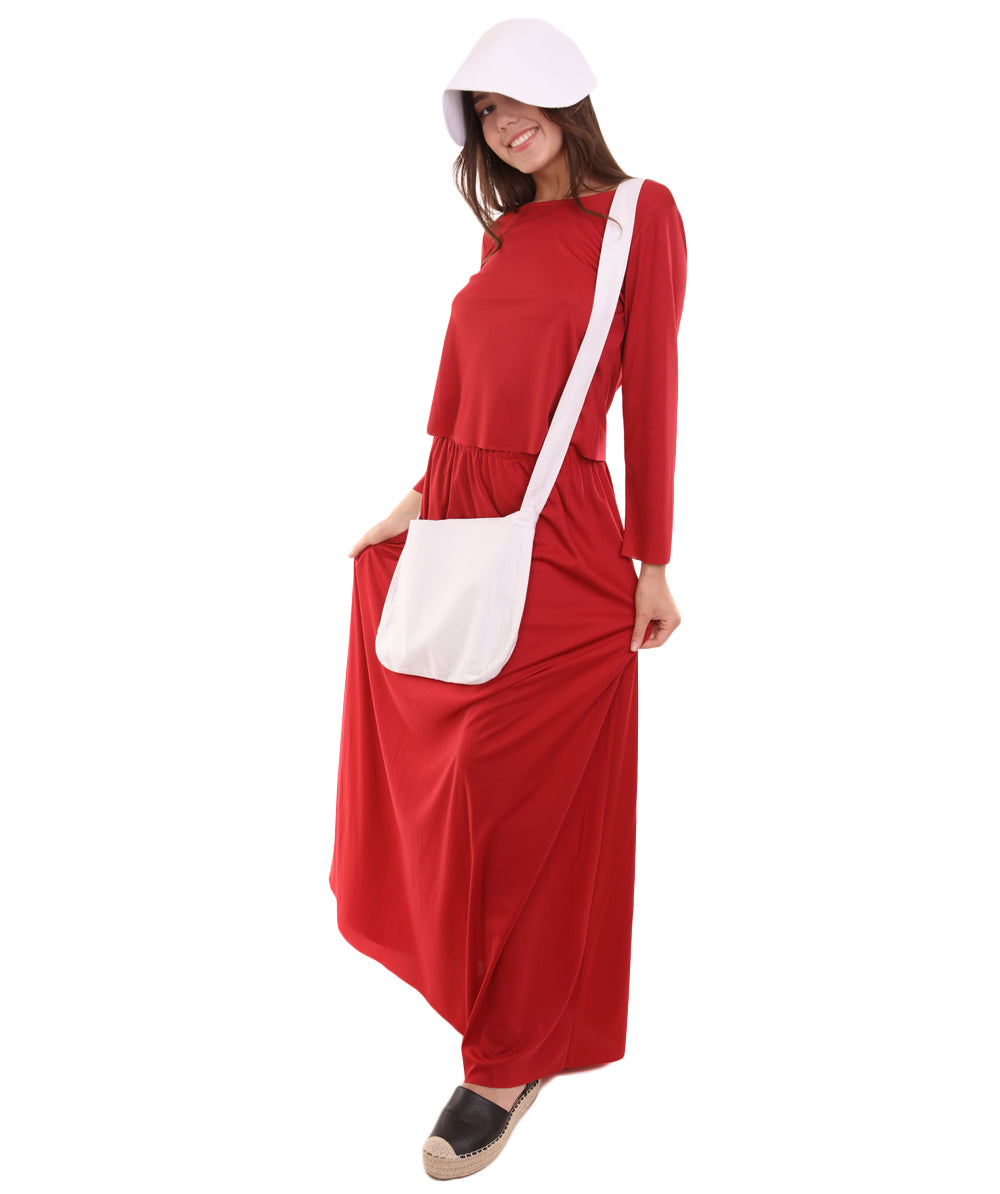 Dystopian Handmaiden Costume - HalloweenPartyOnline