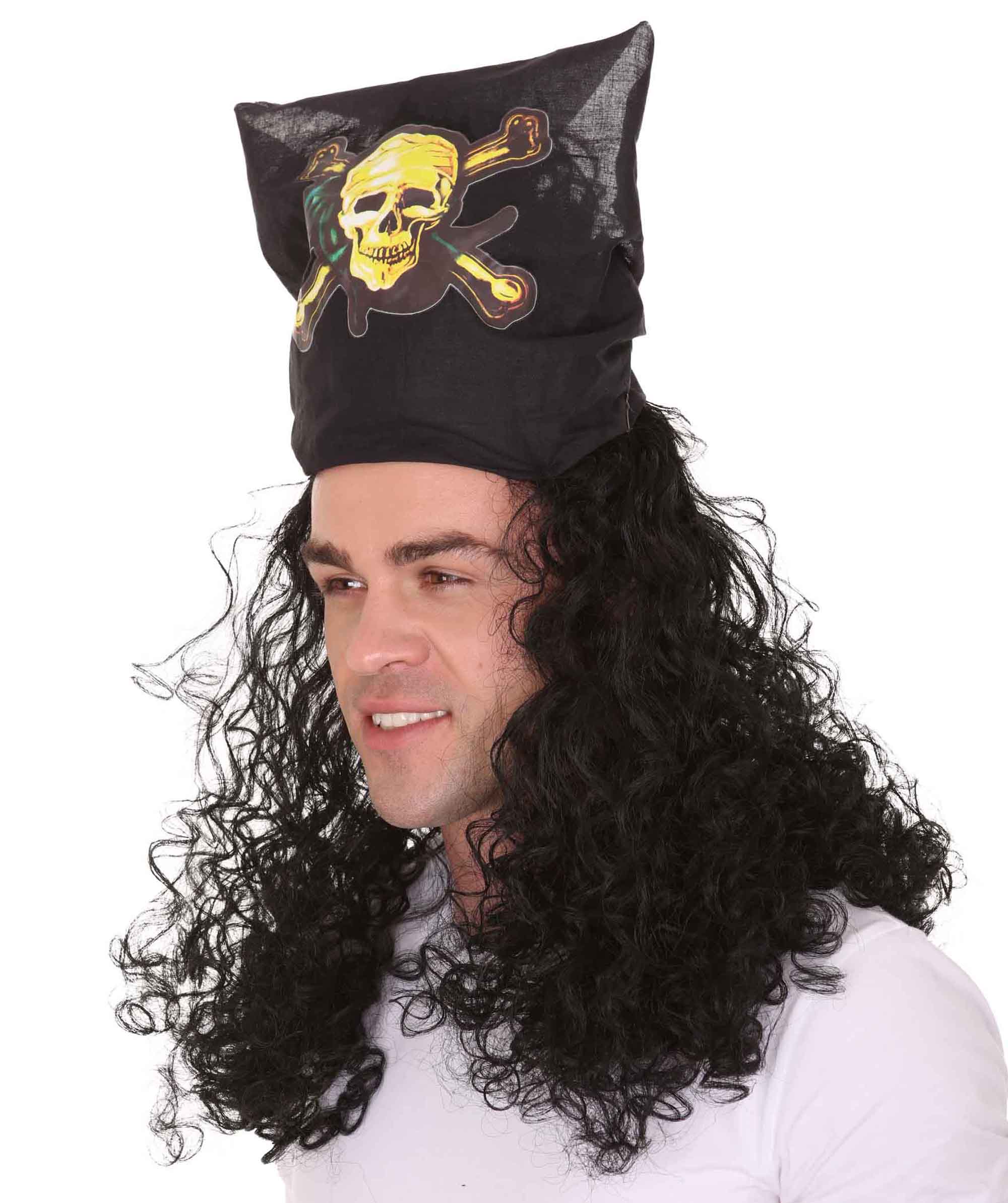 Captain Pirate Curly Wig | Movie Character Cosplay Halloween Wig ...