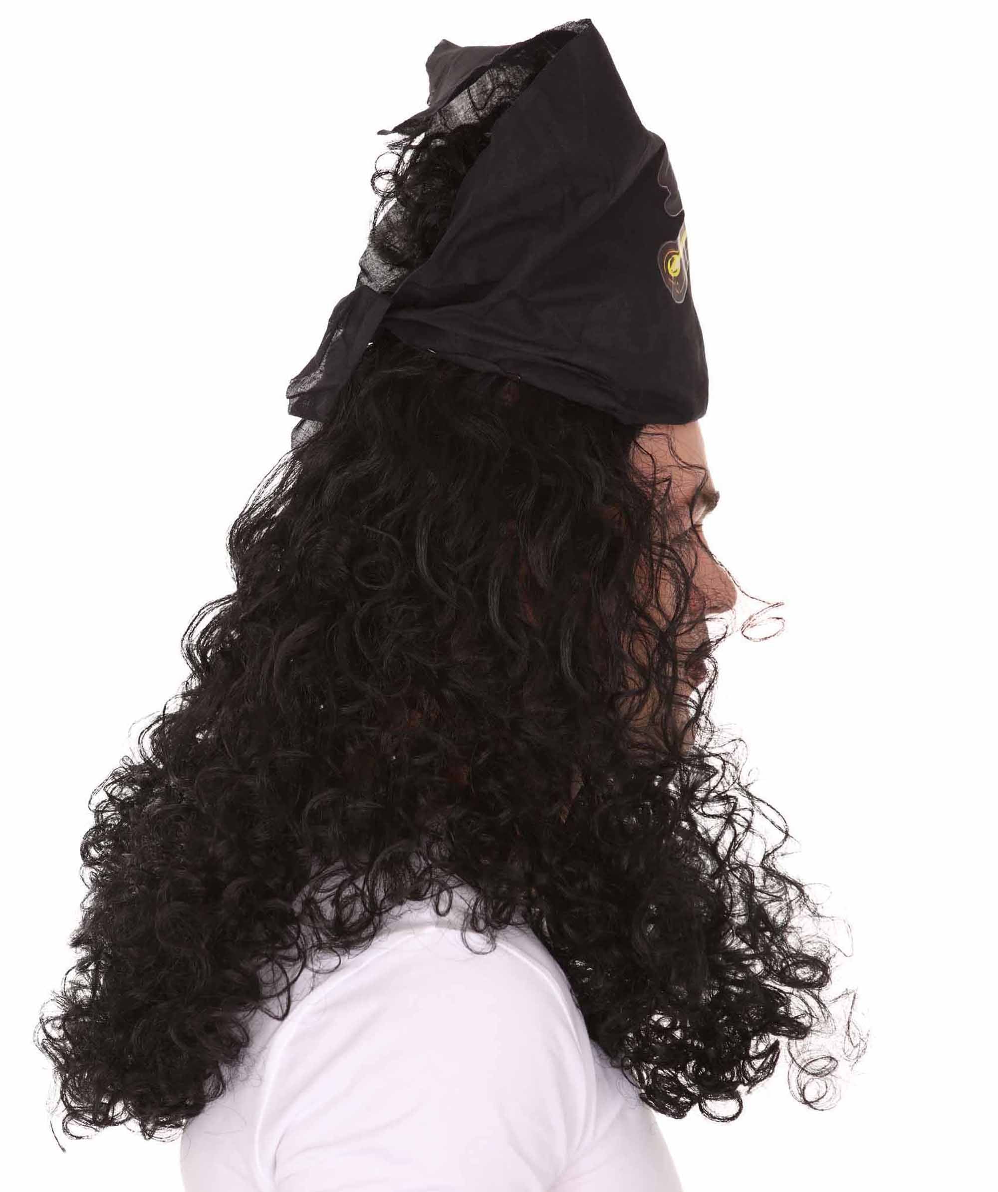 Captain Pirate Curly Wig | Movie Character Cosplay Halloween Wig ...