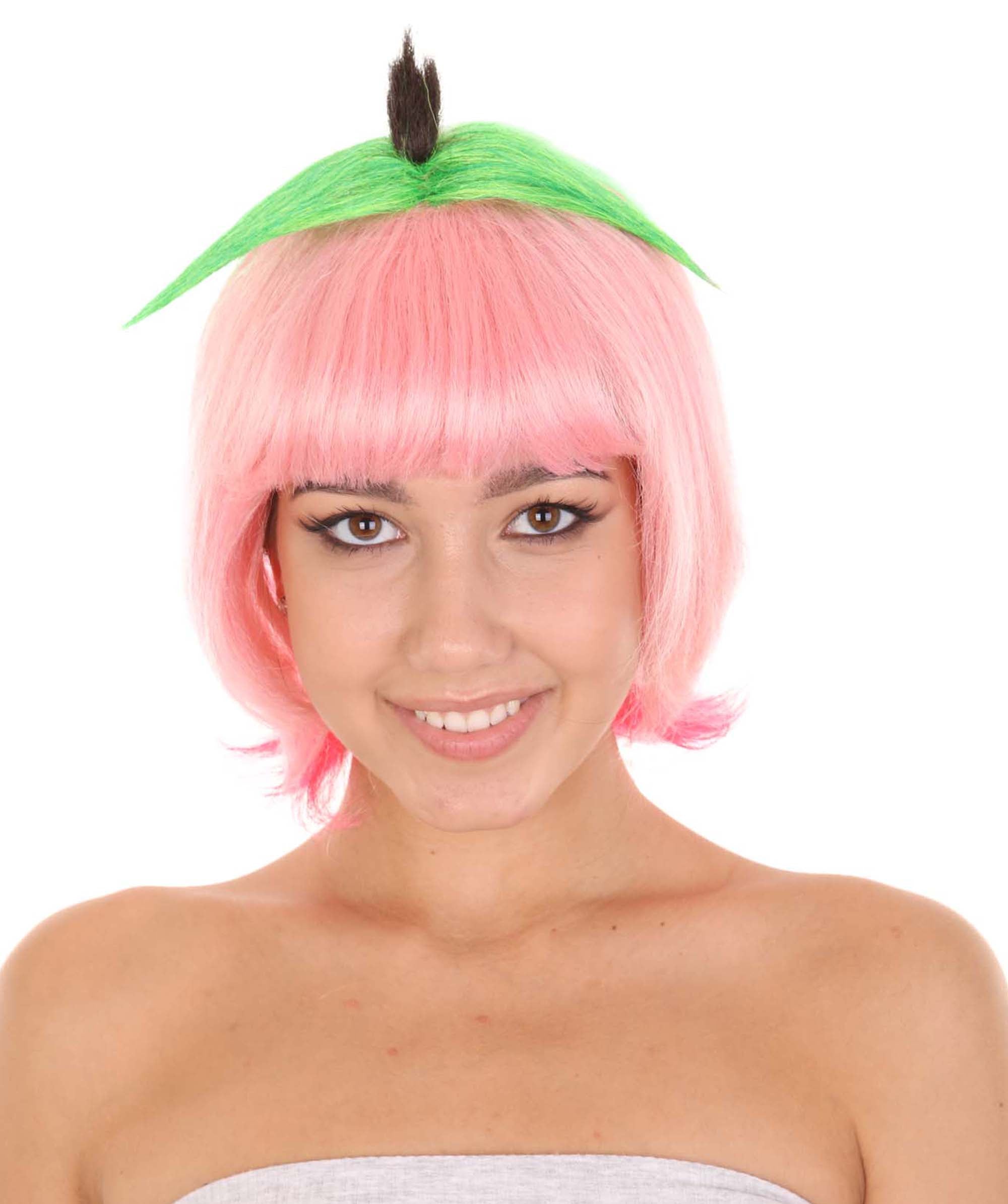 Fancy Party Bob Peach Wig - HalloweenPartyOnline