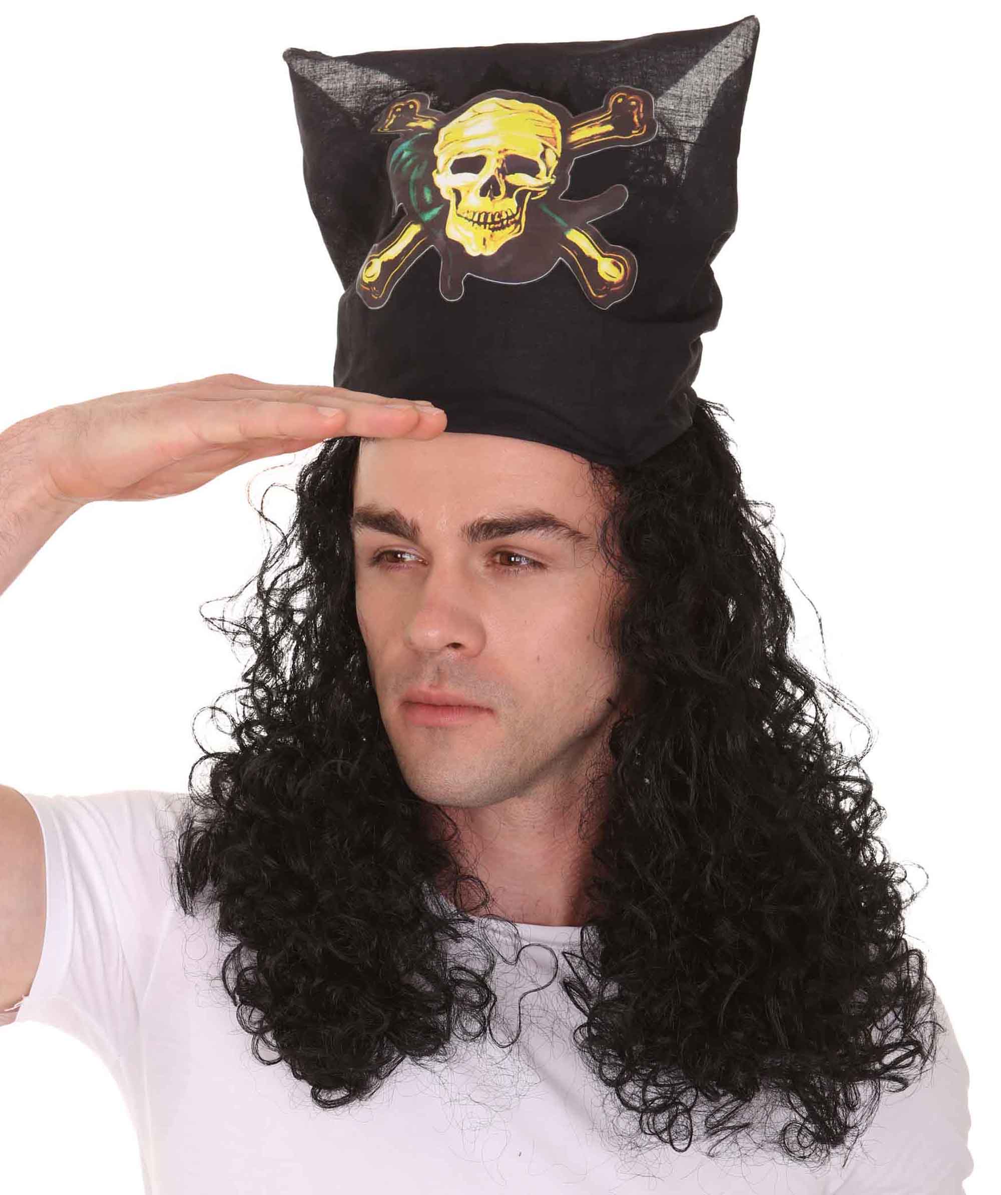 Captain Pirate Curly Wig | Movie Character Cosplay Halloween Wig ...