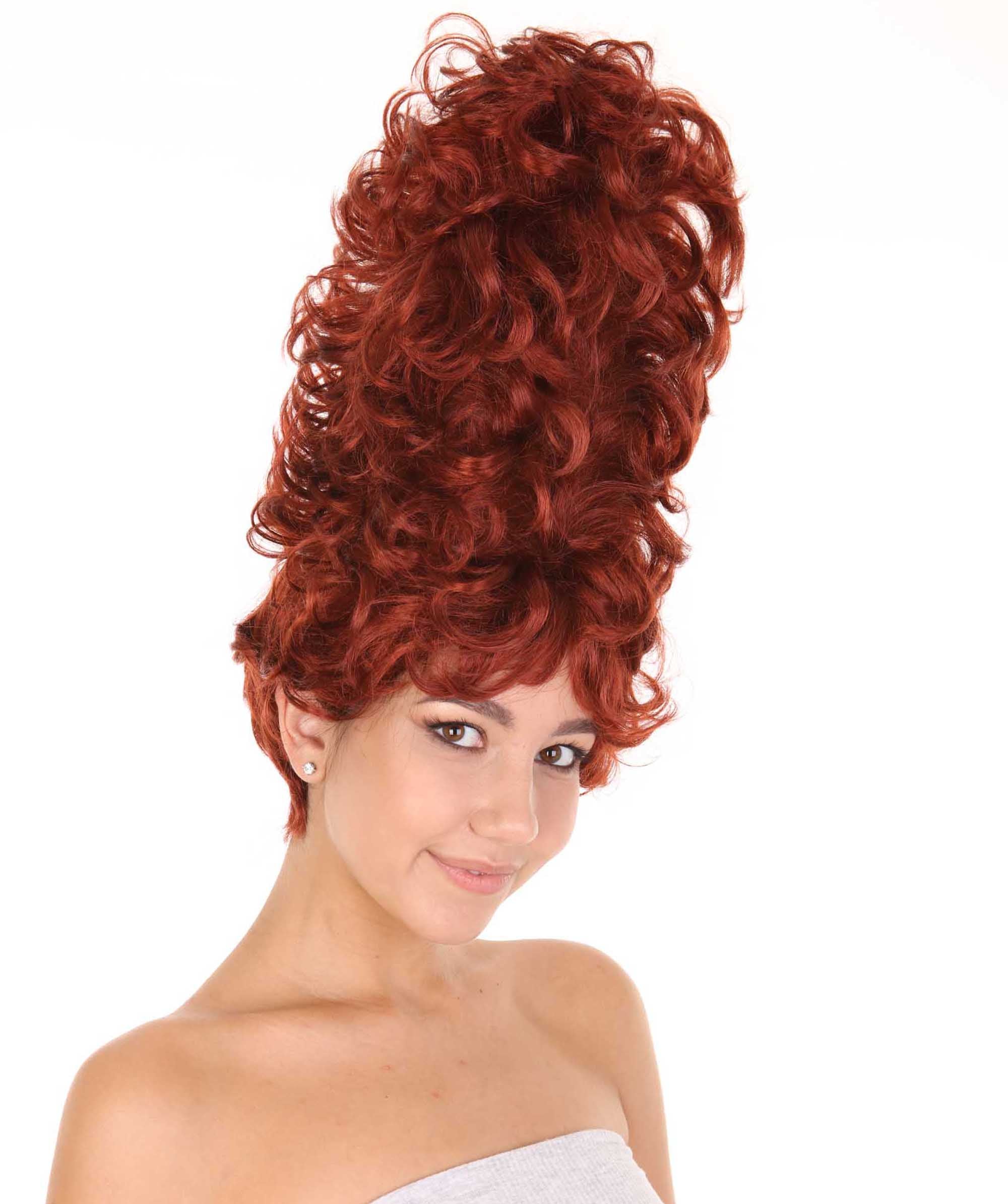Giant Beehive Wig - Adult / Brown - HalloweenPartyOnline