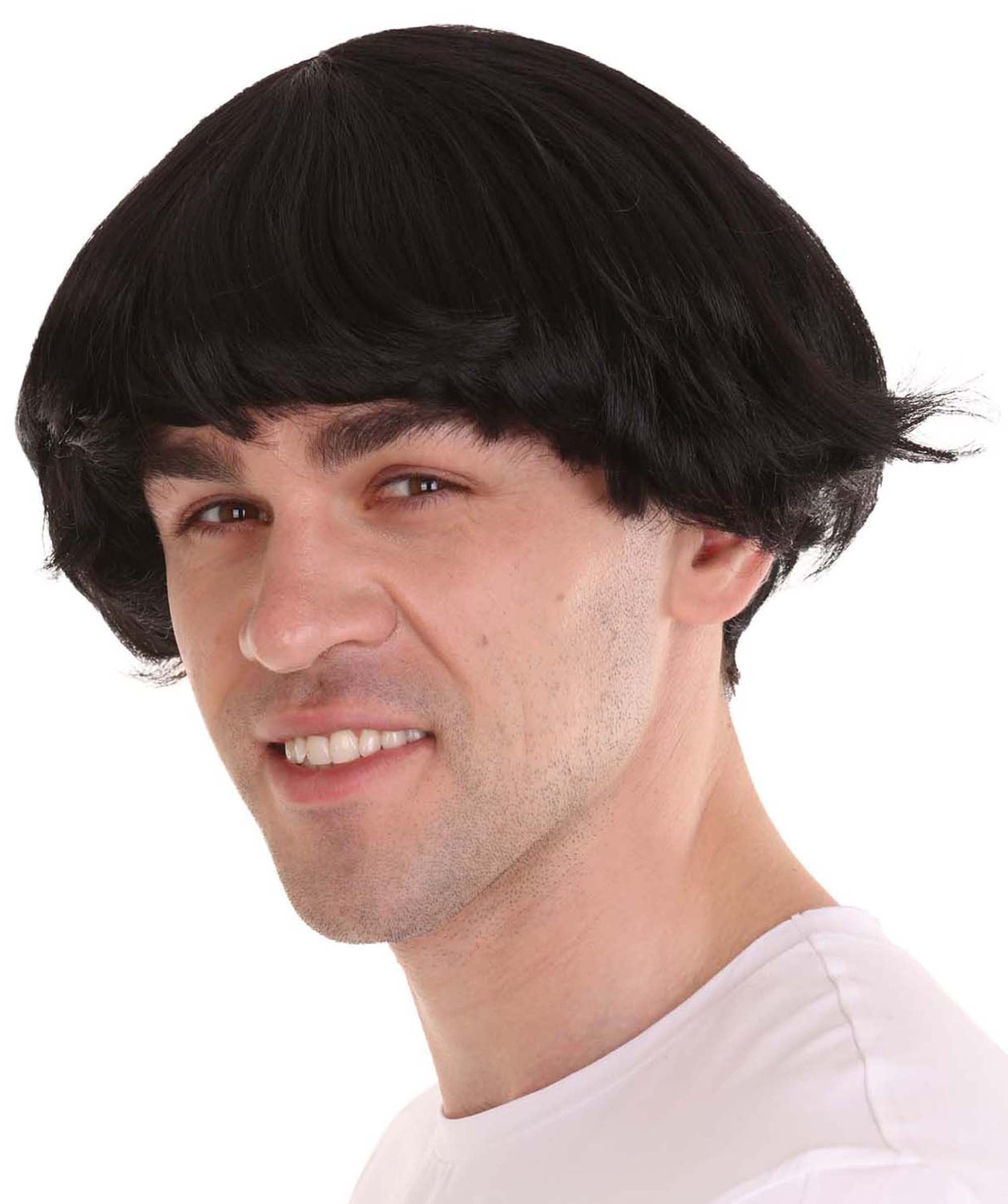 60's Iconic Beatles Wig | Black Celebrity Wig | HPO - HalloweenPartyOnline