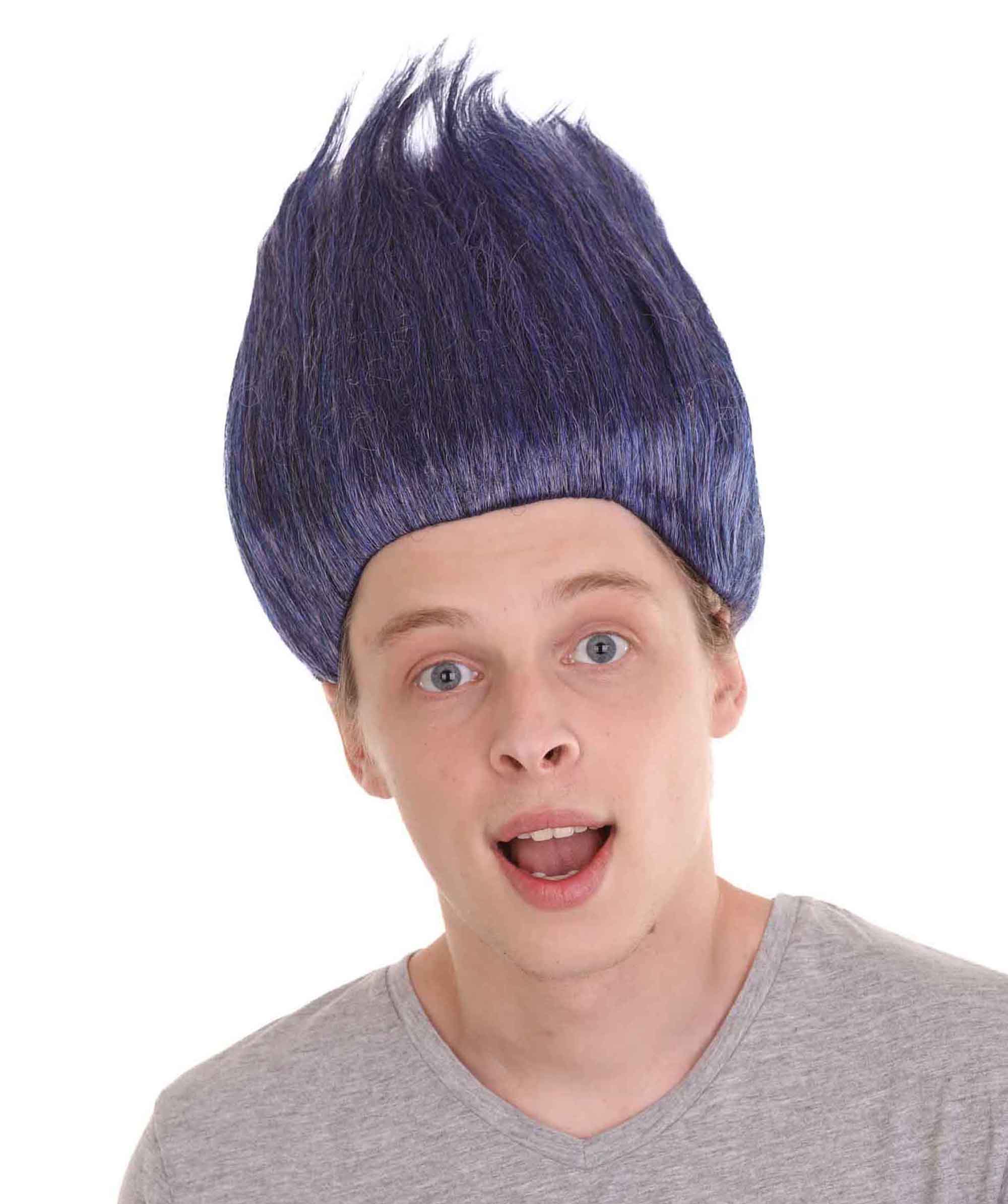 Spiky Troll Wig - Dark Blue / Adult - HalloweenPartyOnline