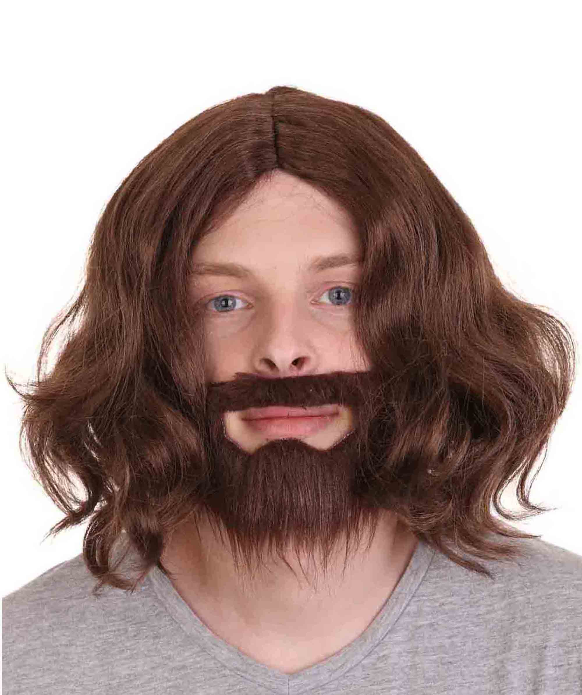 Medieval King Wig with Beard - HalloweenPartyOnline