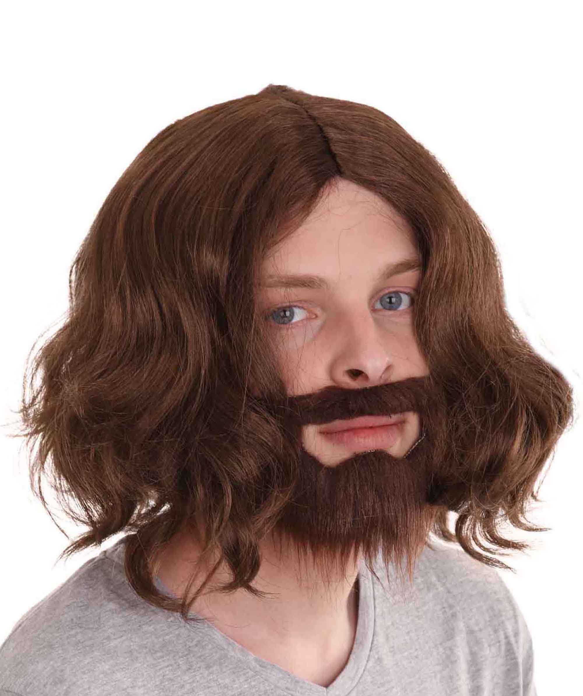 Medieval King Wig with Beard - HalloweenPartyOnline