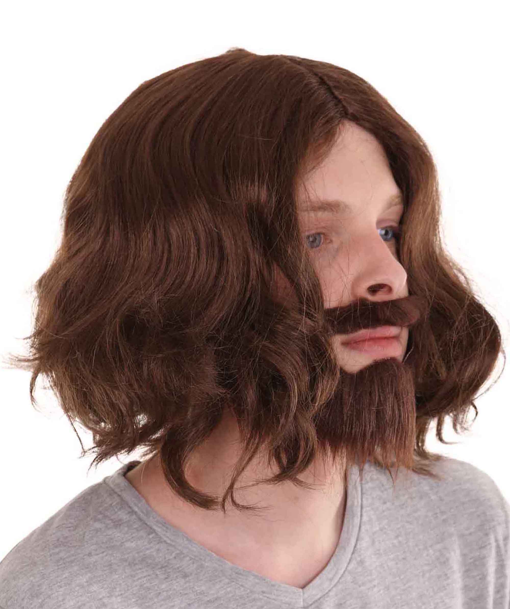 Medieval King Wig with Beard - HalloweenPartyOnline