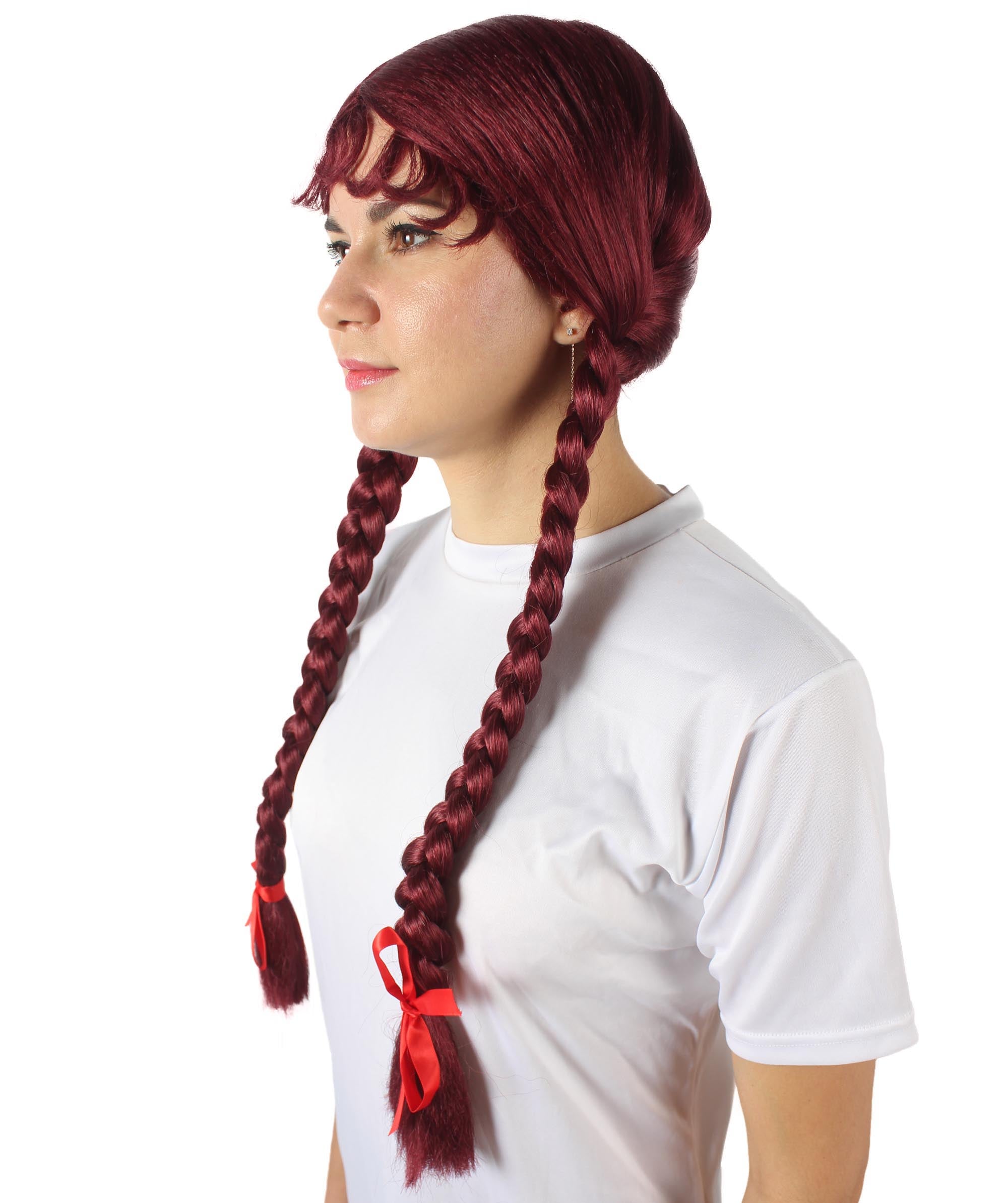 Dutch Girl Long Blond Braided Yellow Cosplay Wig Hpo