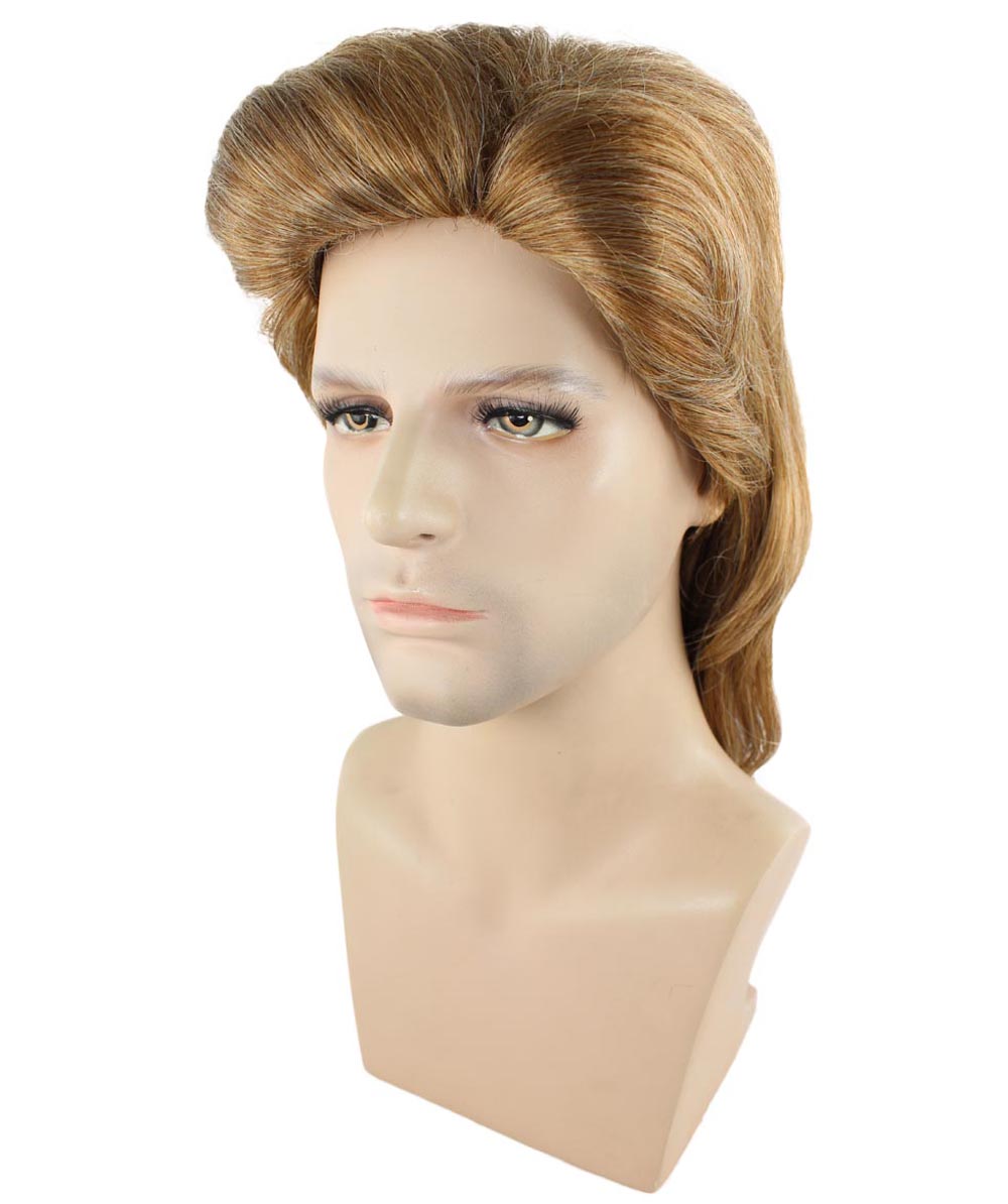 Mullet Brown Wig For Halloween - HalloweenPartyOnline