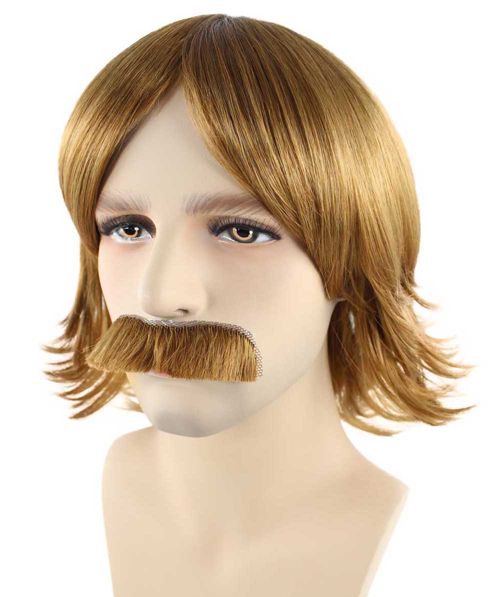 70's Disco Wig & Mustache | Blonde Retro Wig | Wig's Collection ...