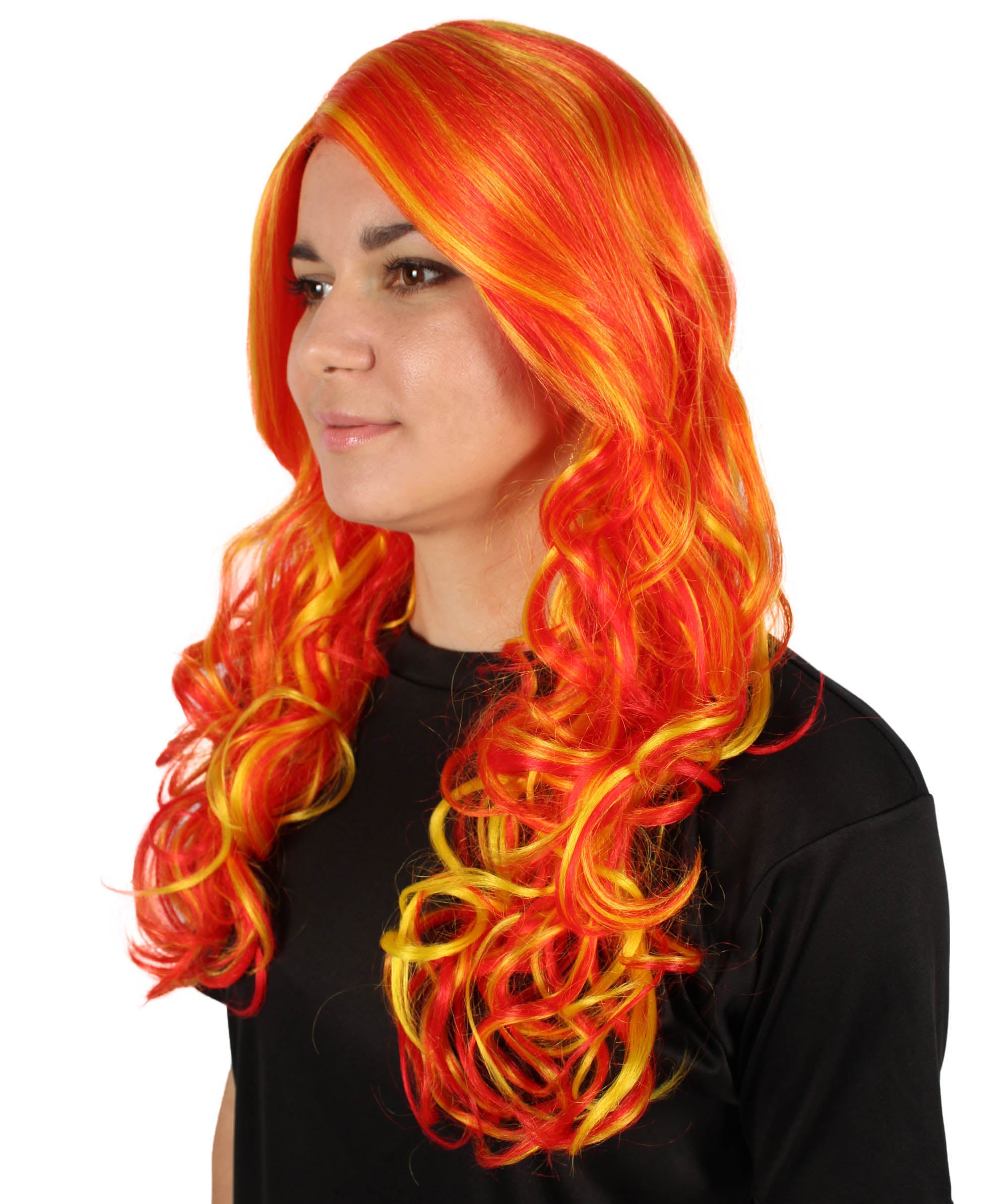 Women's Carnival Mardi Gras Tri-Color Wavy Style Cosplay Wig ...