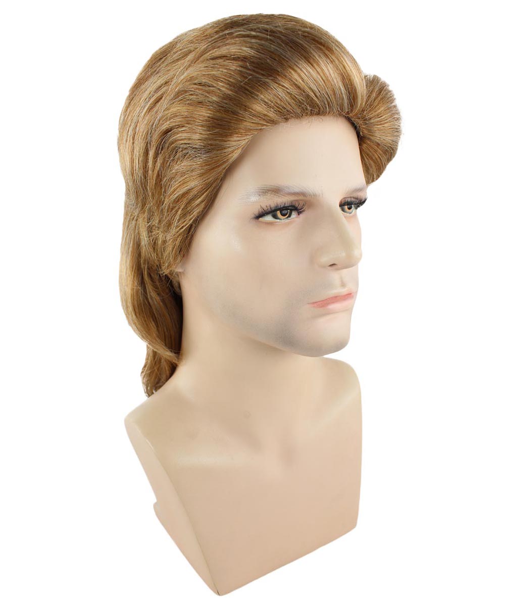 Mullet Brown Wig For Halloween - HalloweenPartyOnline