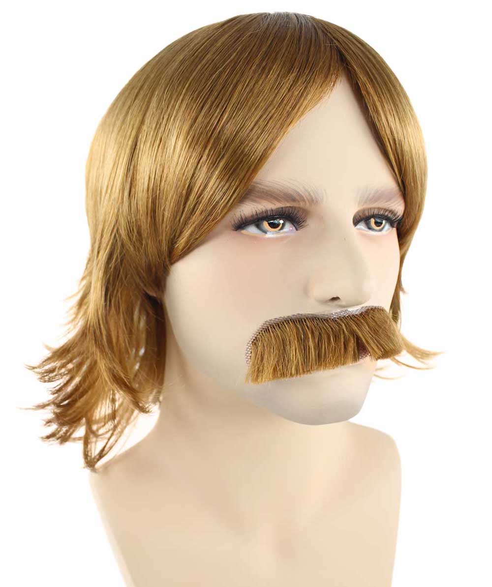 70's Disco Wig & Mustache | Blonde Retro Wig | Wig's Collection ...