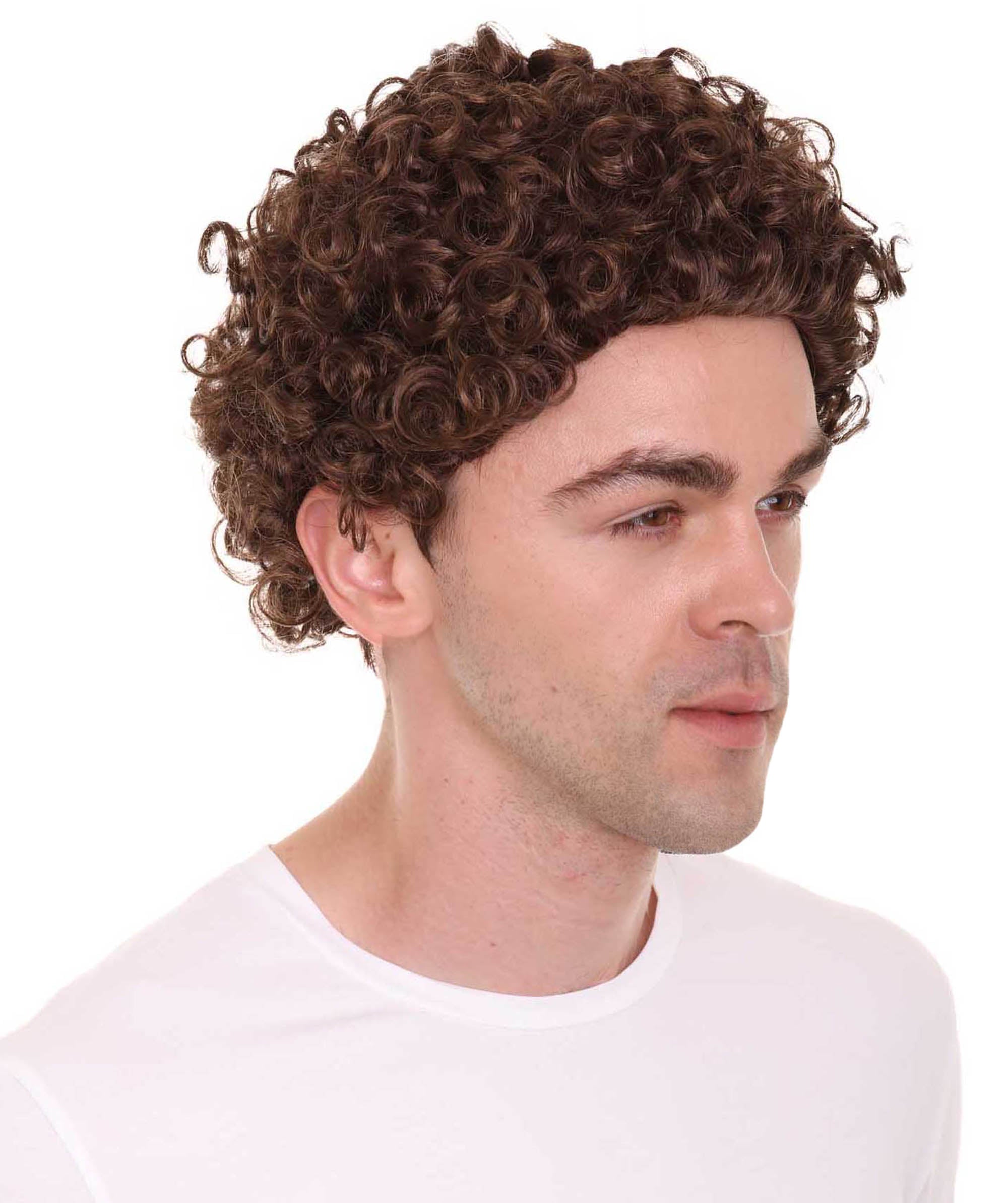 Mini Afro Brown Wig - HalloweenPartyOnline