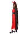 Adult Women's Devil Fancy Dress Scary Costume | Red & Black Halloween ...