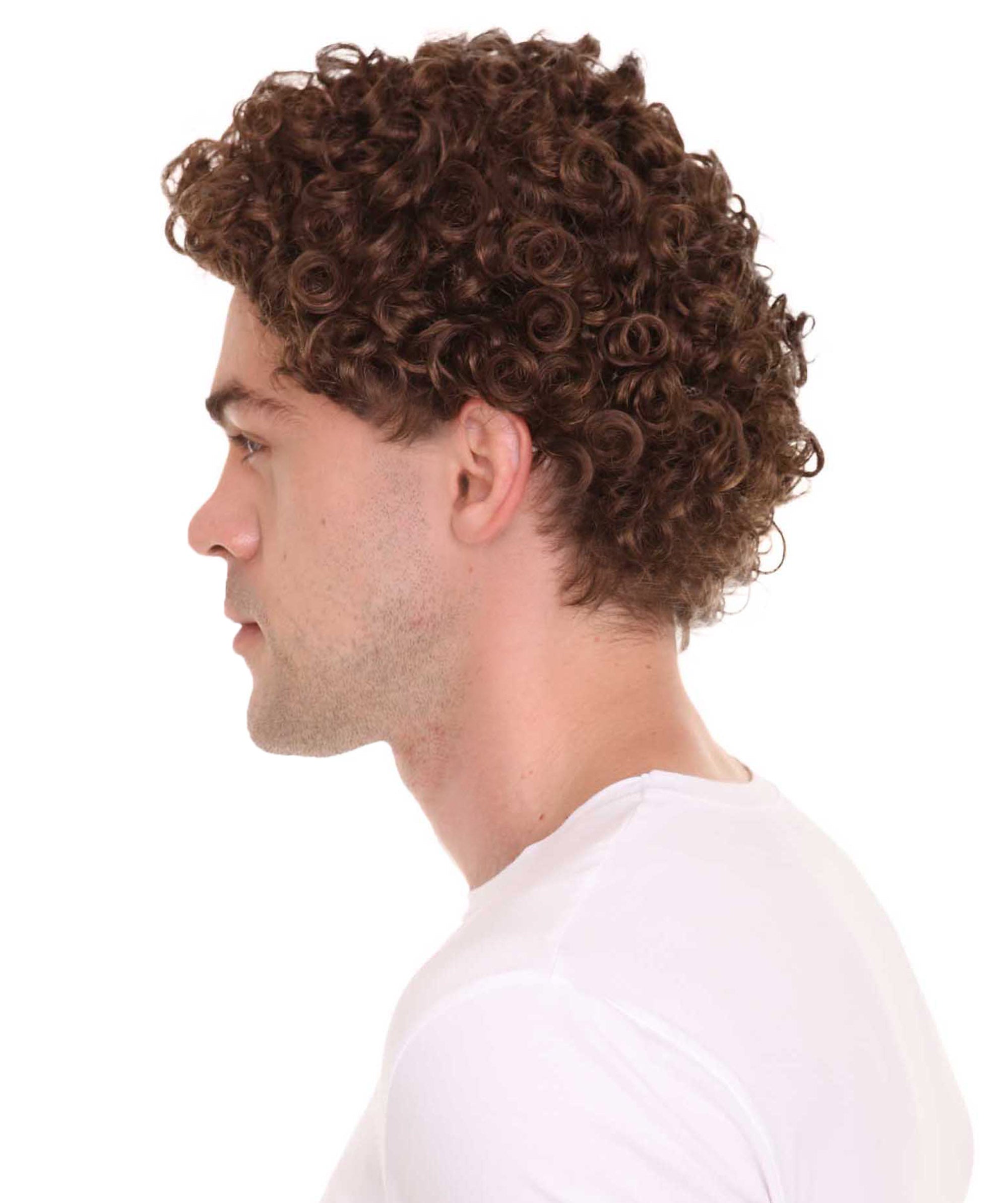 Mini Afro Brown Wig - HalloweenPartyOnline