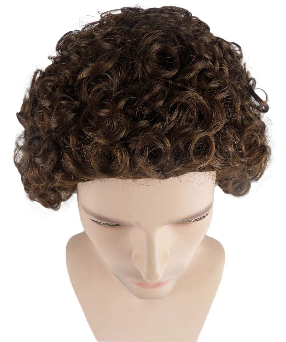 Mini Afro Brown Wig - HalloweenPartyOnline