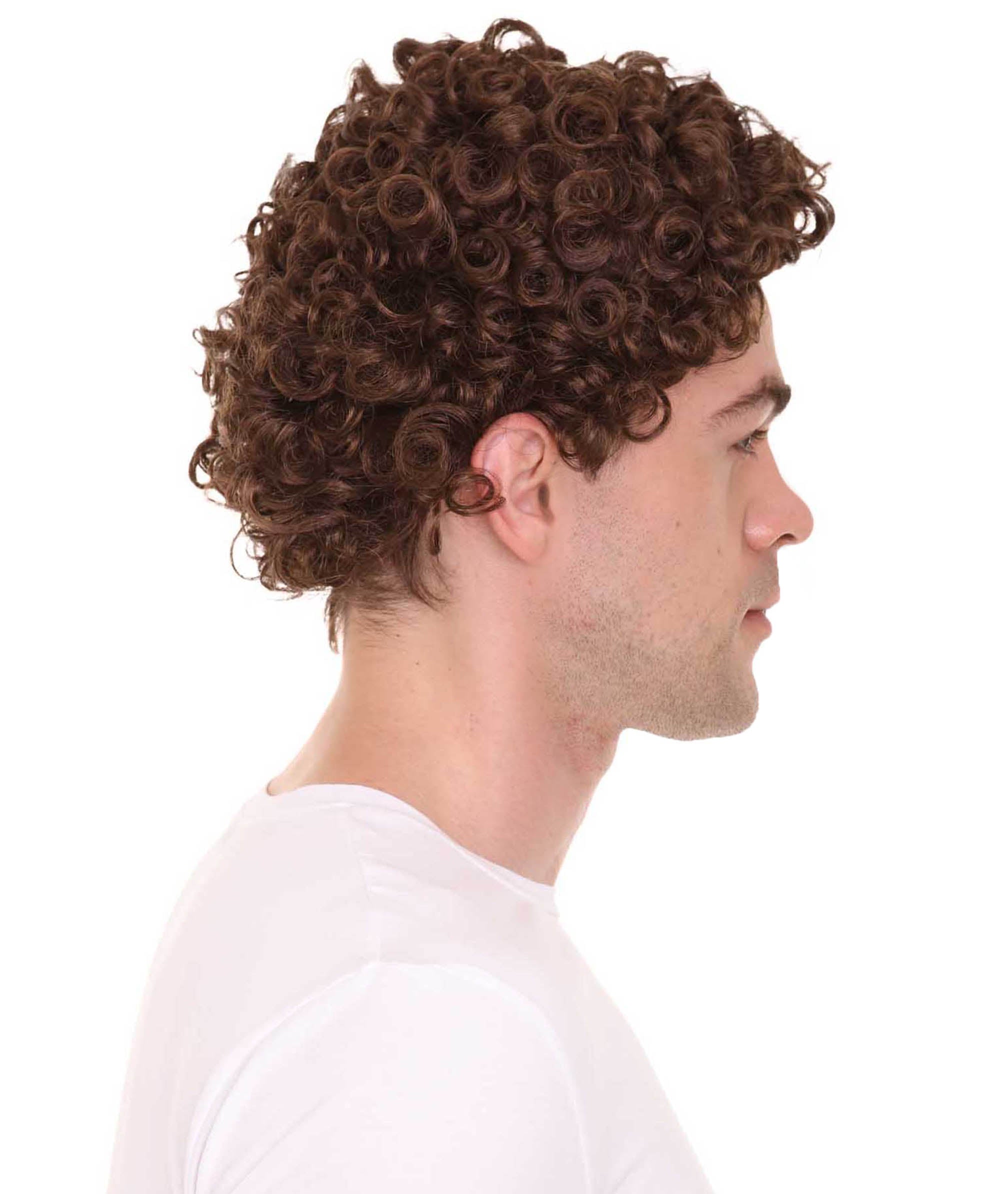 Mini Afro Brown Wig - HalloweenPartyOnline