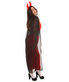 Adult Women's Devil Fancy Dress Scary Costume | Red & Black Halloween ...