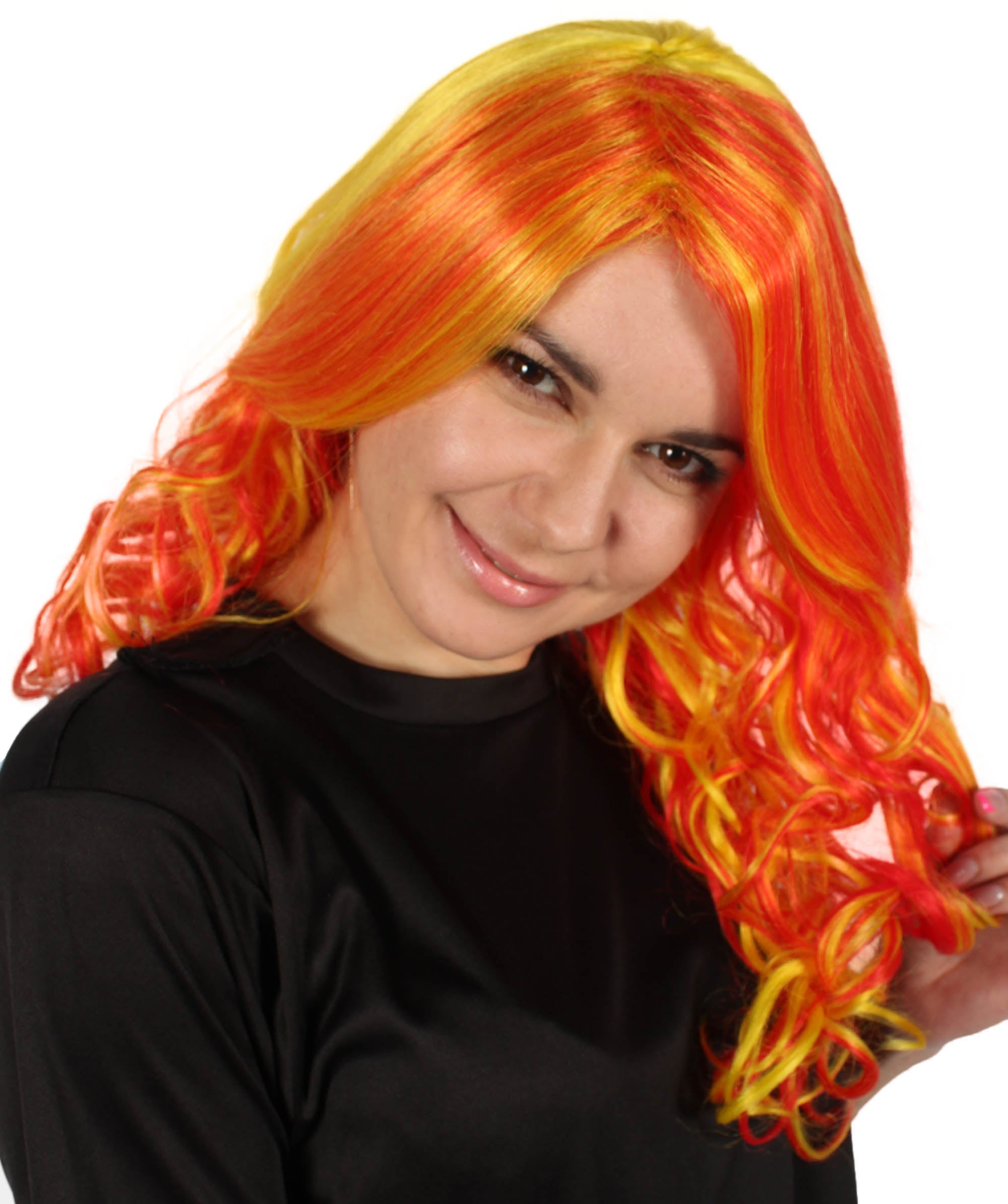 Women's Carnival Mardi Gras Tri-Color Wavy Style Cosplay Wig ...