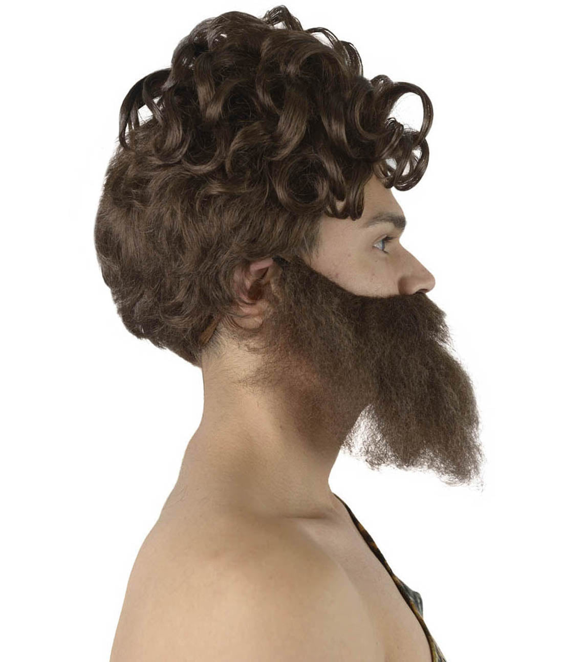 Buy Caveman Wig Brown | Curly Headed Wig & Beard | HPO ...
